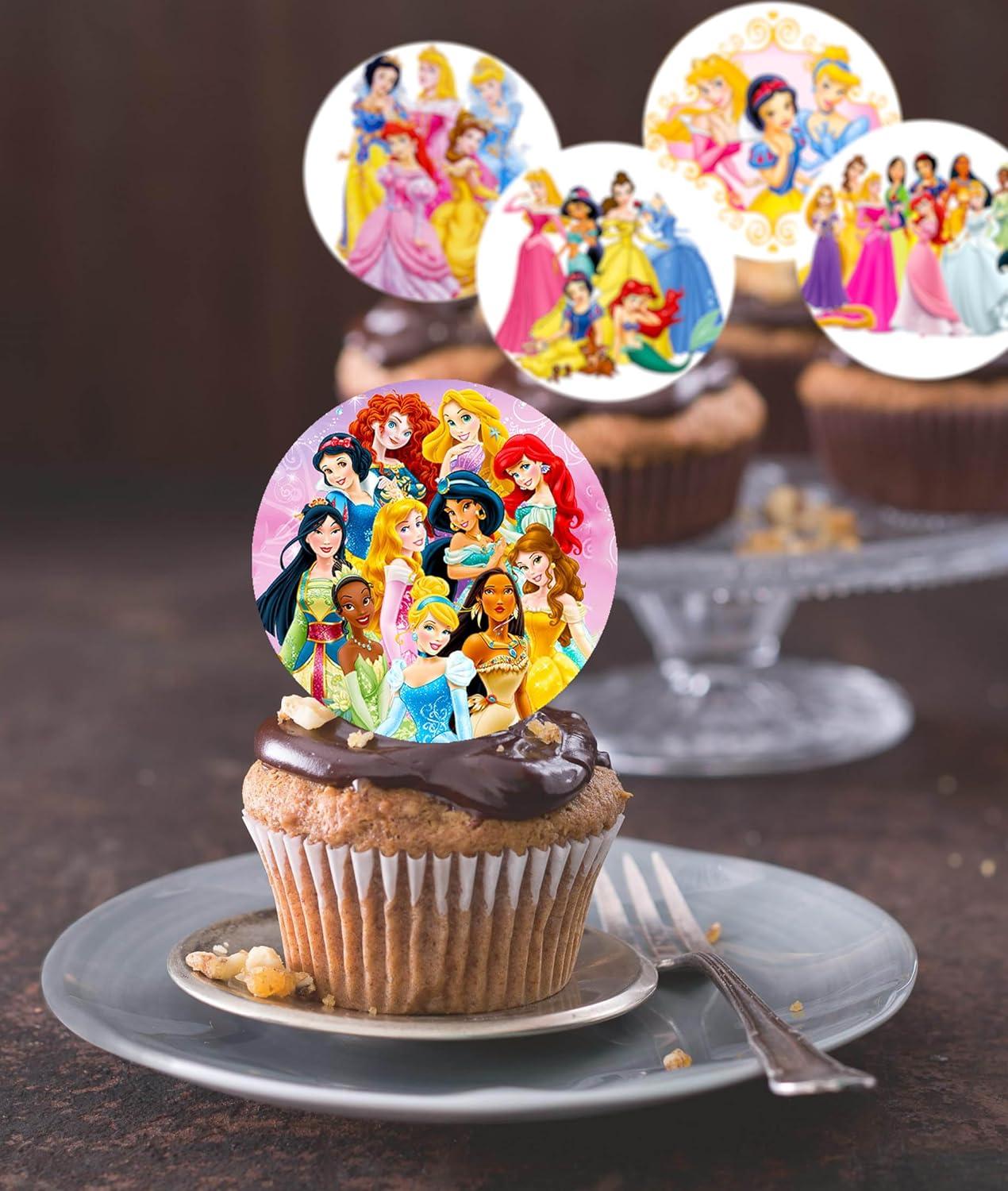 Pre-Cut Princess 1B Edible Stand up Wafer Paper Cupcake Toppers Cake ...