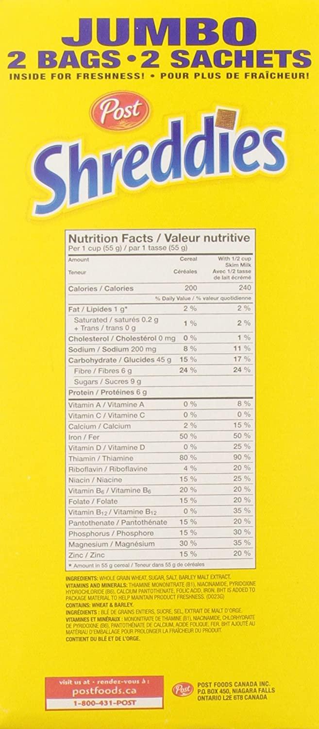 Jumbo Shreddies Cereal 1.24kg/43.73oz - Imported from Canada