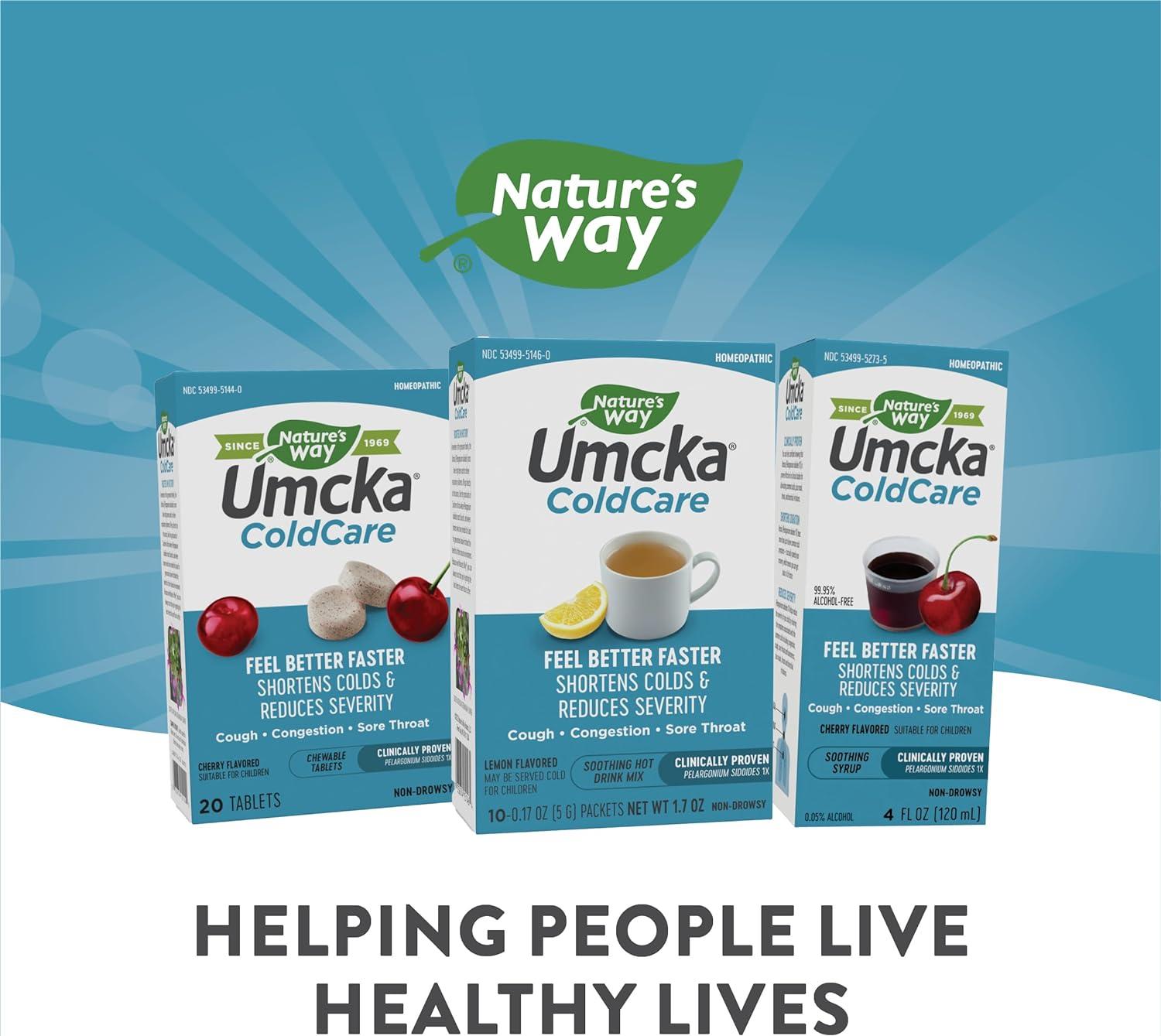 Nature's Way Umcka ColdCare Soothing Hot Drink Mix Feel Better Faster ...
