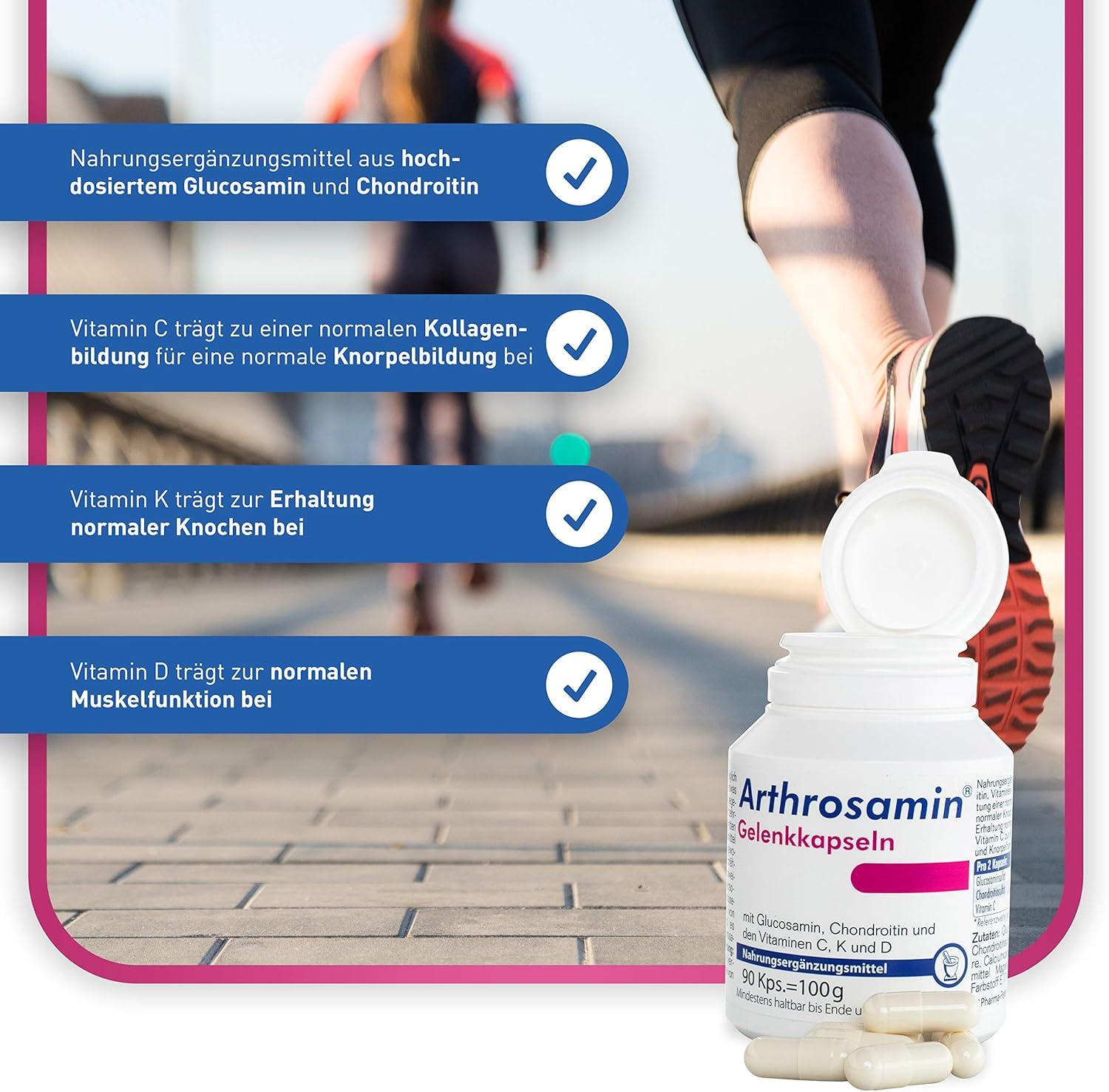 Arthrosamine Joint Capsules - High-Dose Glucosamine & Chondroitin for ...