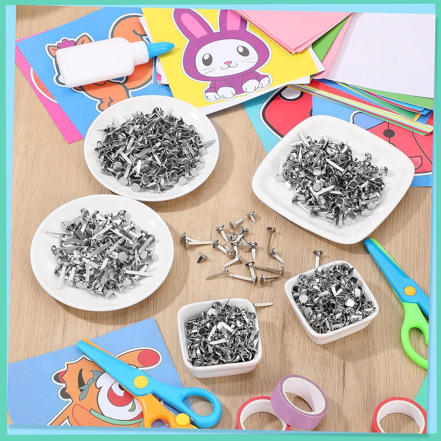 1000 Pieces Paper Fastener Brass Fasteners Round Prong Fasteners Metal ...