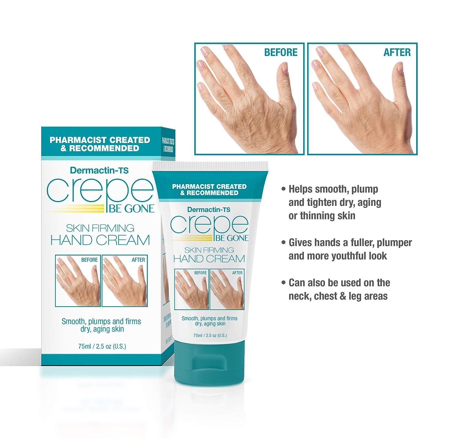Crepe Be Gone Skin Firming Hand Cream 2.5 oz - Smooth & Tighten Hands ...