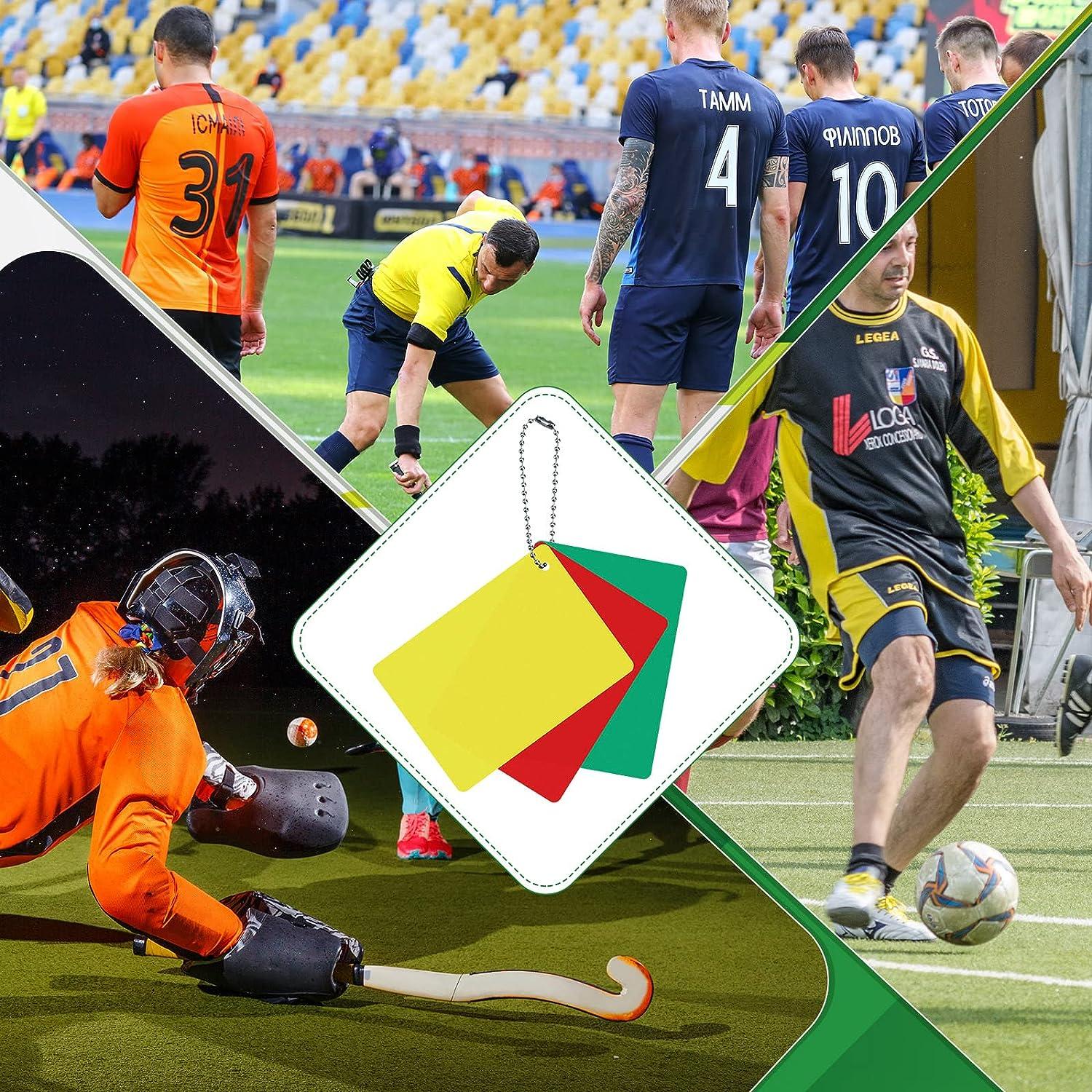 Referee Penalty Cards Set - Green, Red & Yellow for Soccer & Football ...