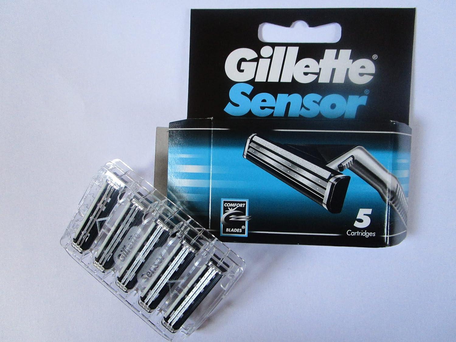 Gillette Sensor Cartridges 5-Count - Pack of 4 (20 Total Cartridges ...