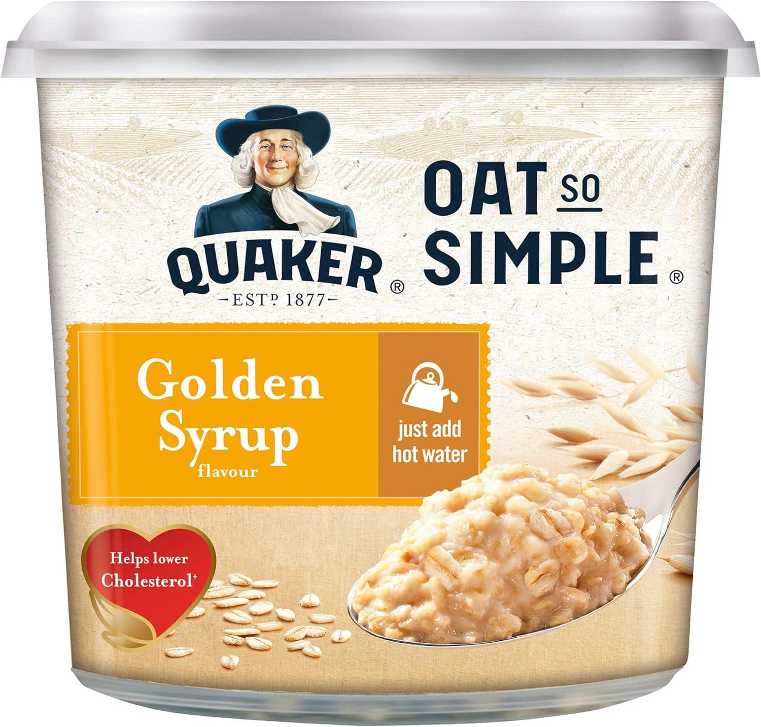 Quaker Oats Golden Syrup Porridge Pots 8x57g - Convenient & Delicious ...