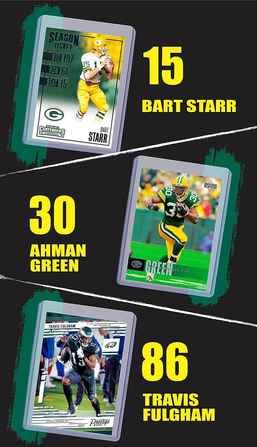 Green Bay Packers Stars & Legends Trading Cards Bundle with Wristbands ...