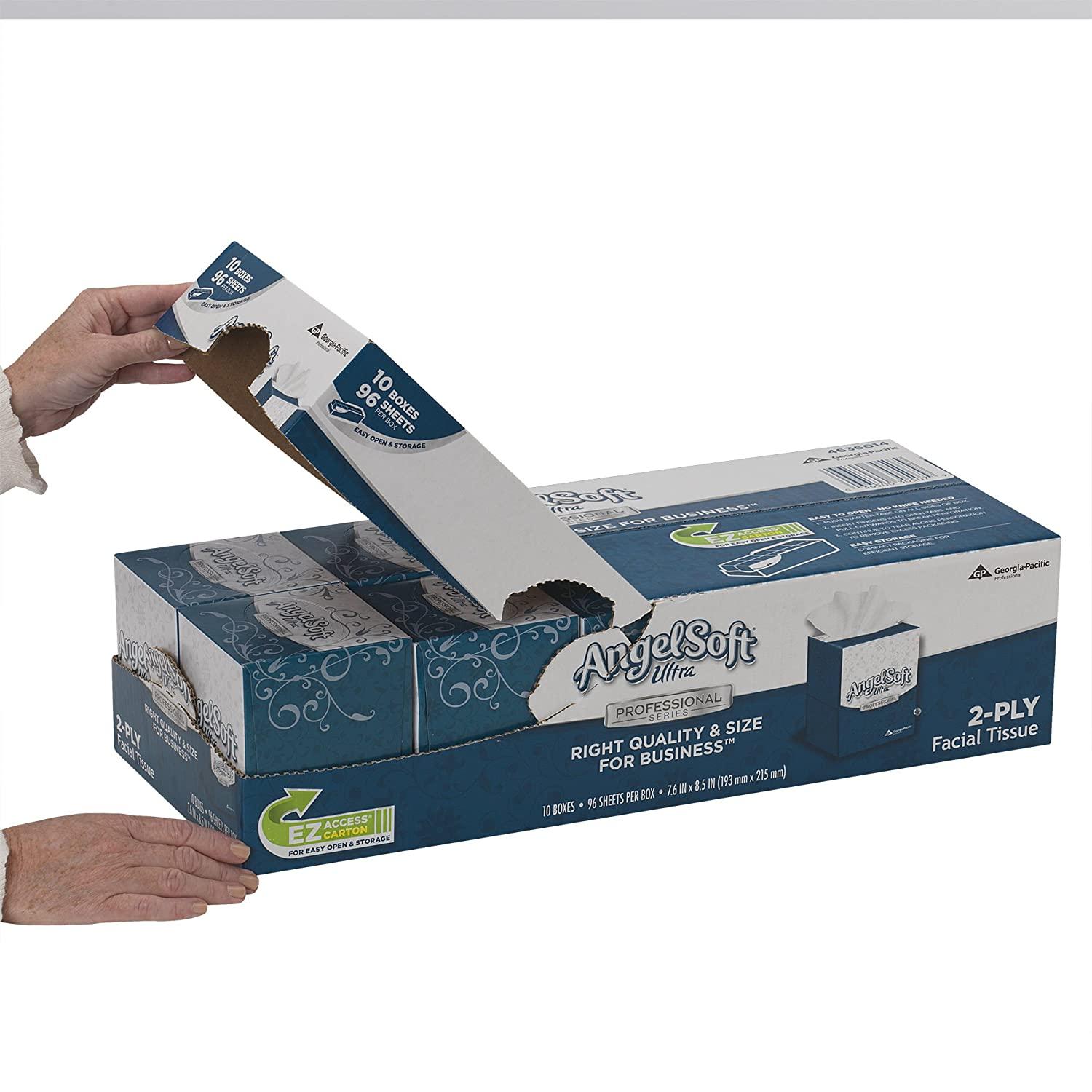 Angel Soft Ultra Professional Series 2-Ply Facial Tissue Cube Box - 96 ...