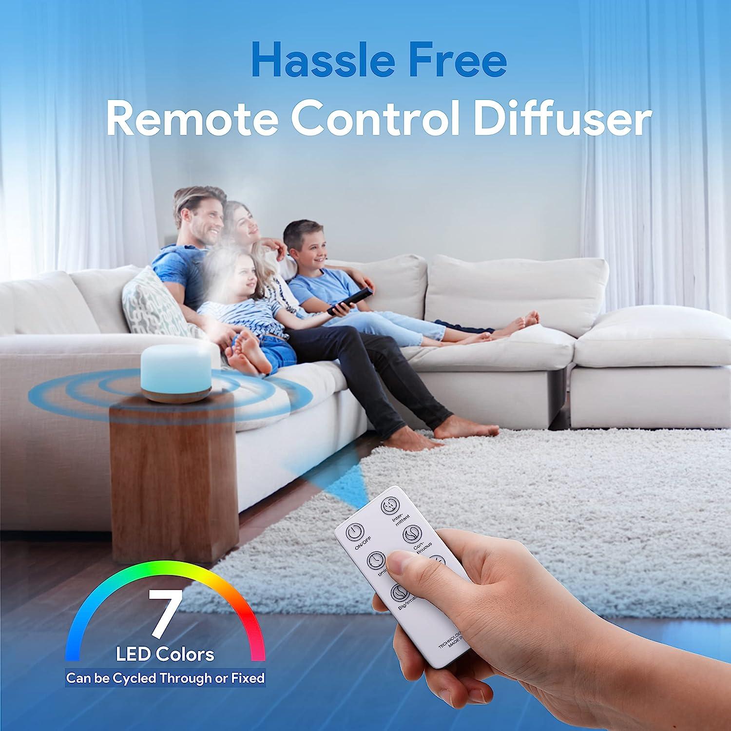 Asakuki 500ml Premium Essential Oil Diffuser with Remote Control - 5-in ...