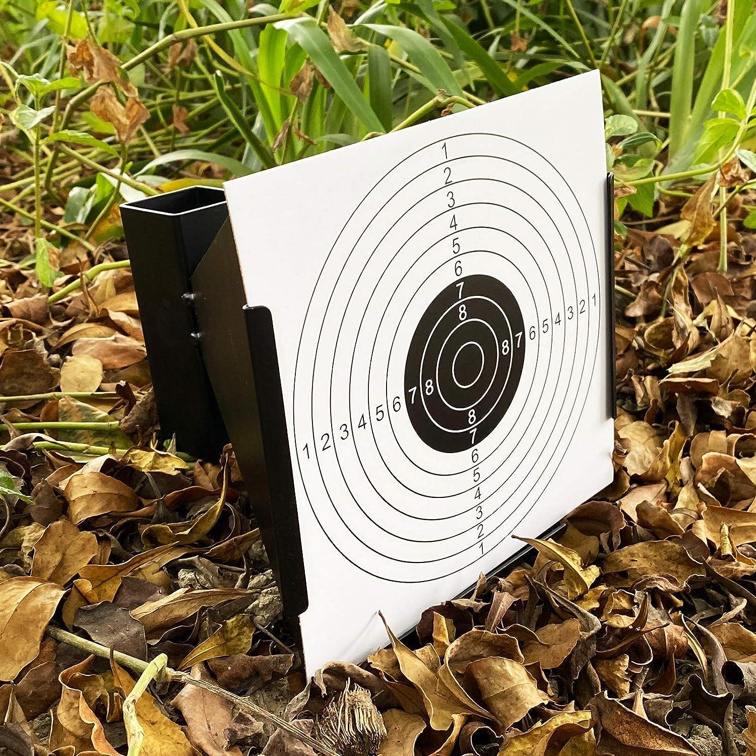 Atflbox 6.7 Inch BB Gun Trap with 20pcs Paper Targets - Airsoft Pellet ...