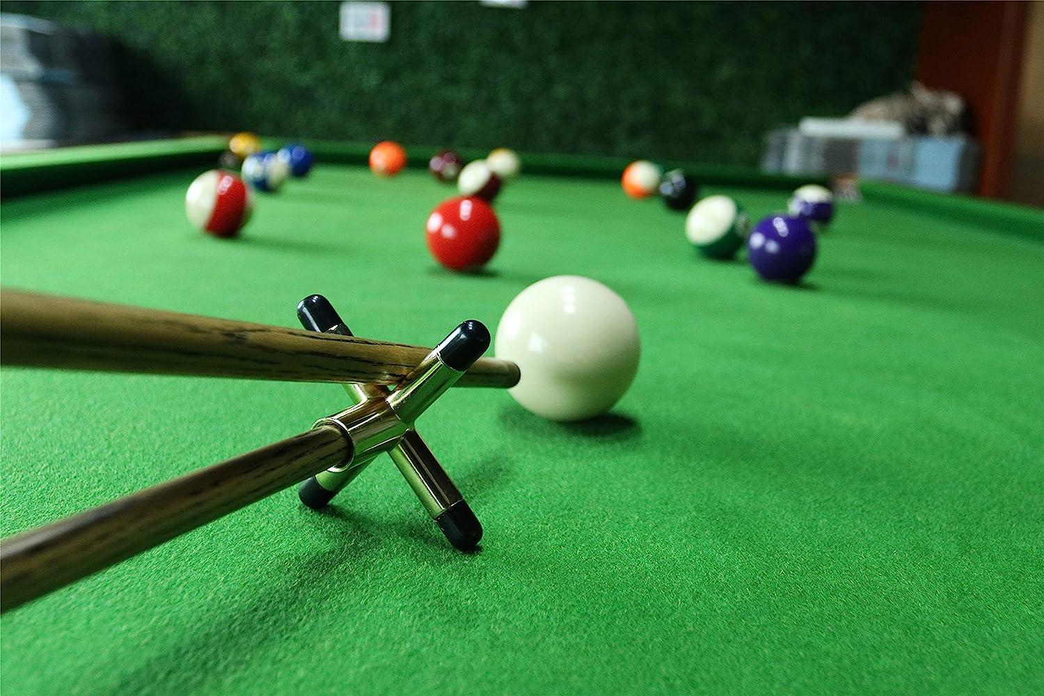 Wooden Cue Rack Set with Billiard Balls, Triangle Ball Rack, Diamond ...