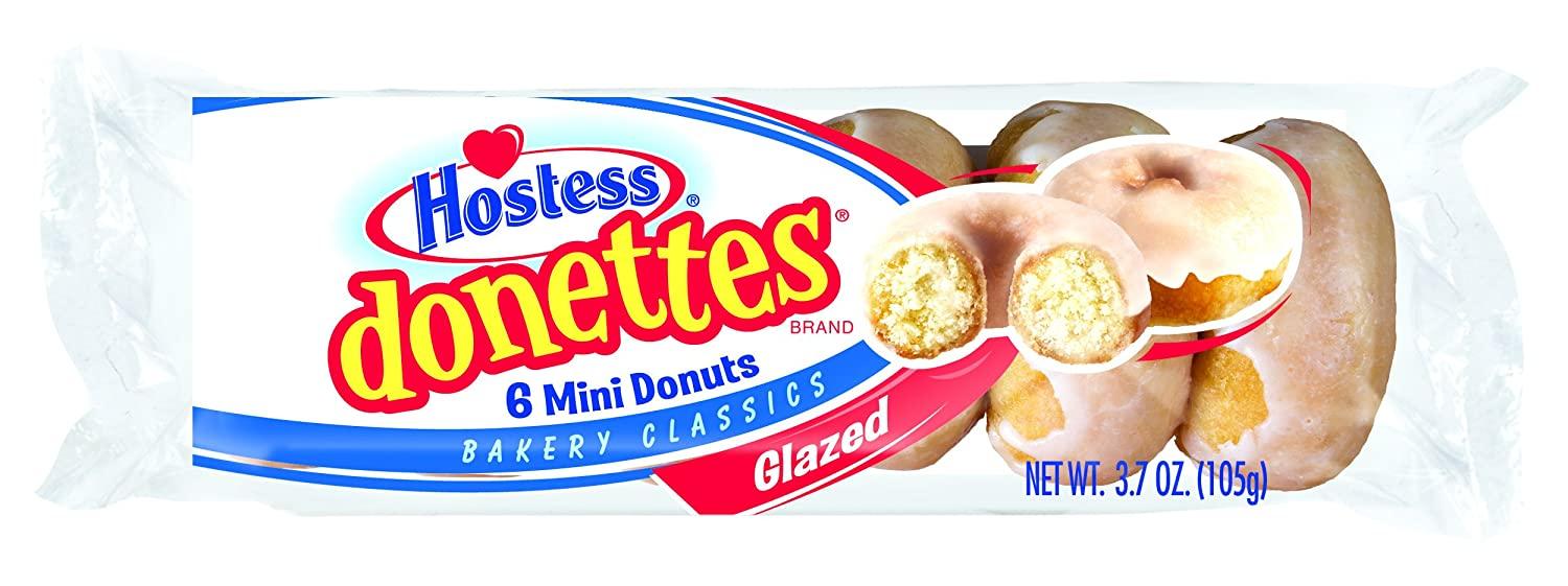 Hostess Donettes Mini Donuts Glazed 3.7 oz - Pack of 10 | Delicious ...