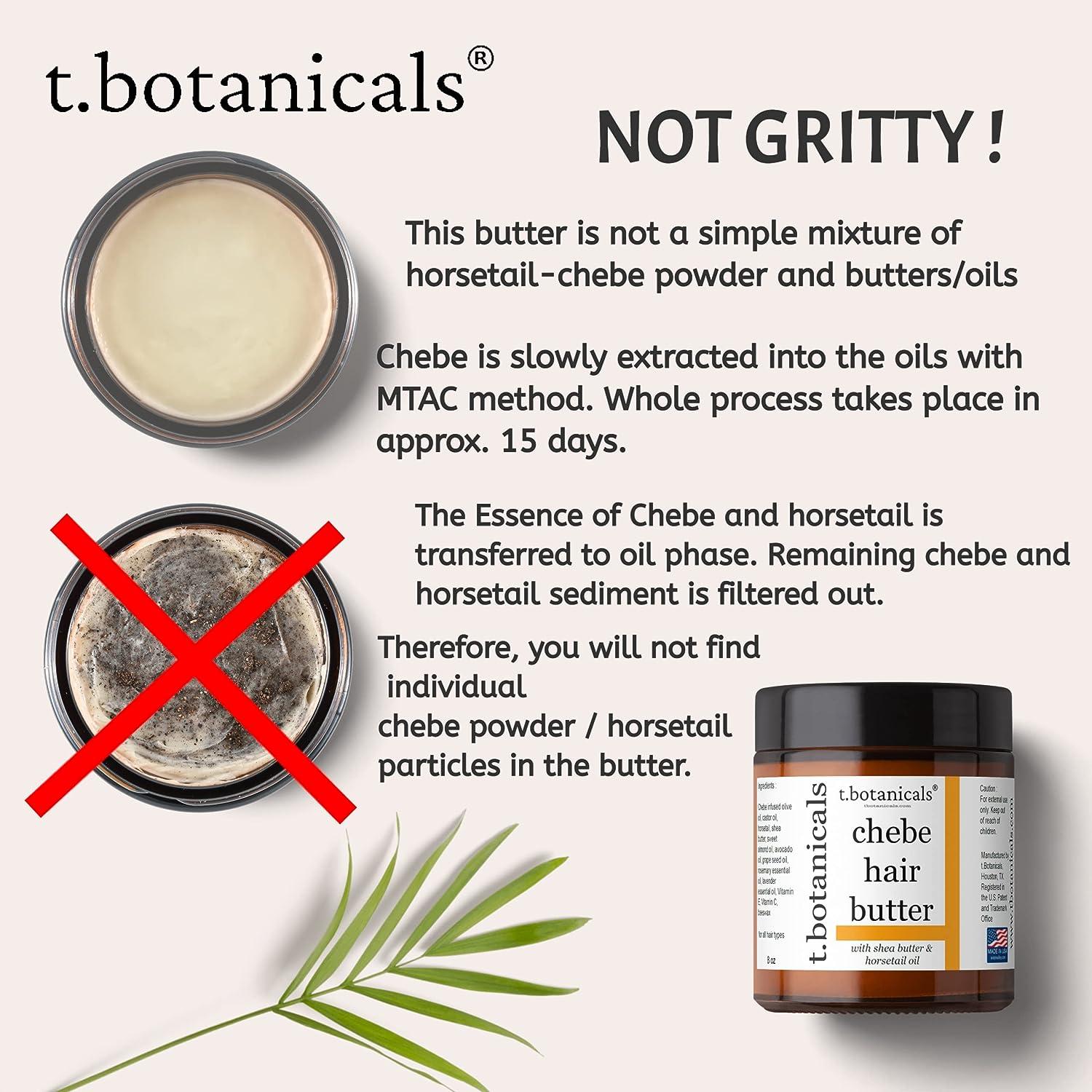 Organic t.botanicals Chebe Oil and Butter Set for Hair Growth from Chad ...