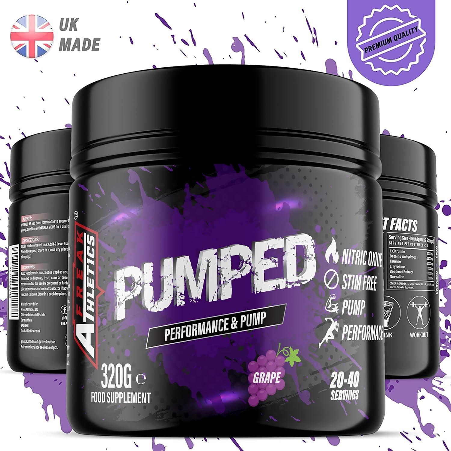 Pumped 'Grape Candy' Pump Pre Workout by Freak Athletics - Non Stim Pre ...