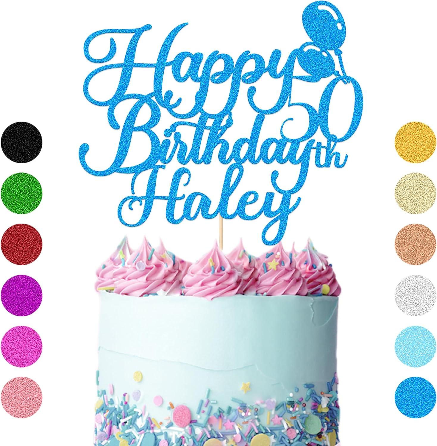 Happy Birthday Cake Topper Personalised Cake Topper Birthday Cake ...