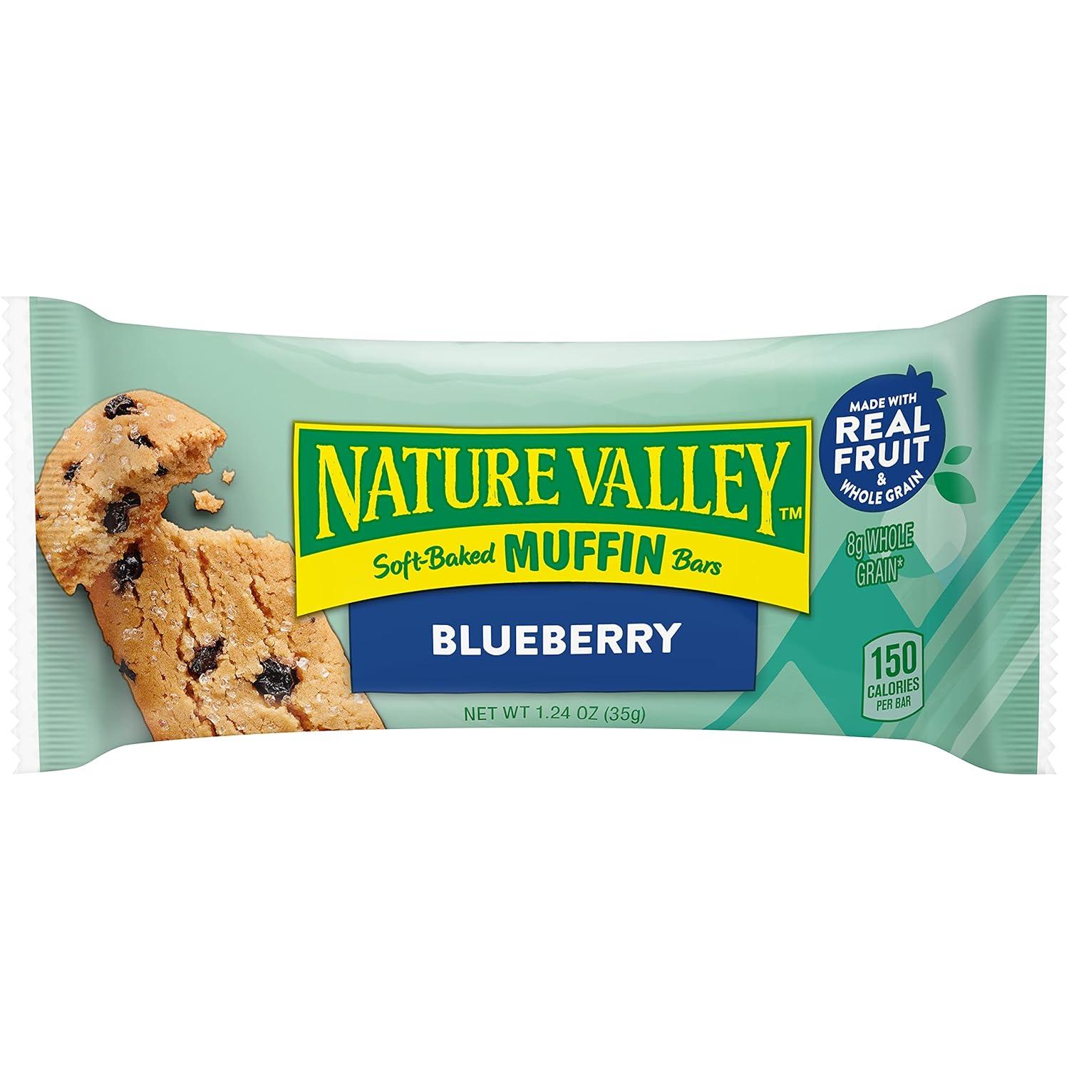 Nature Valley Soft-Baked Muffin Bars Blueberry 6.2 oz 5 ct (Pack of 6 ...