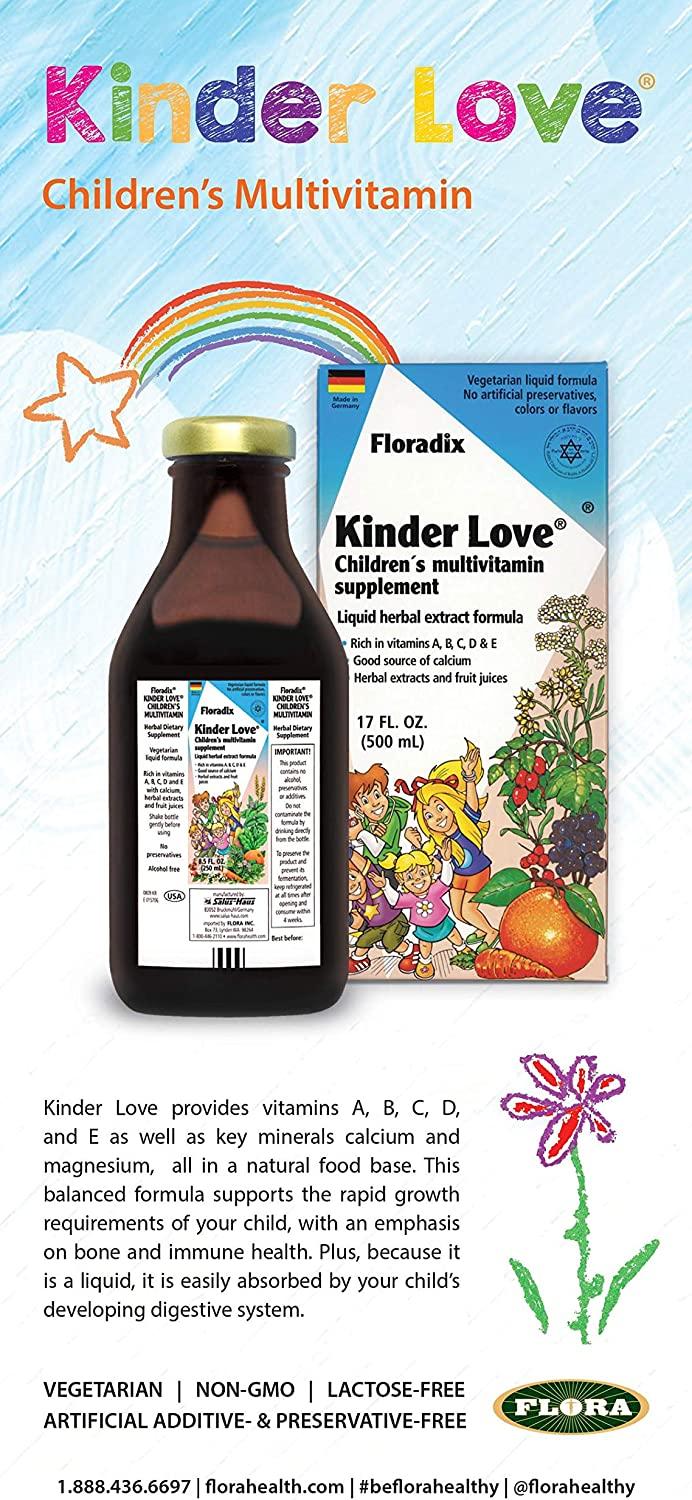 Flora Floradix Kinder Love Children's Multivitamin 8.5 fl oz ...
