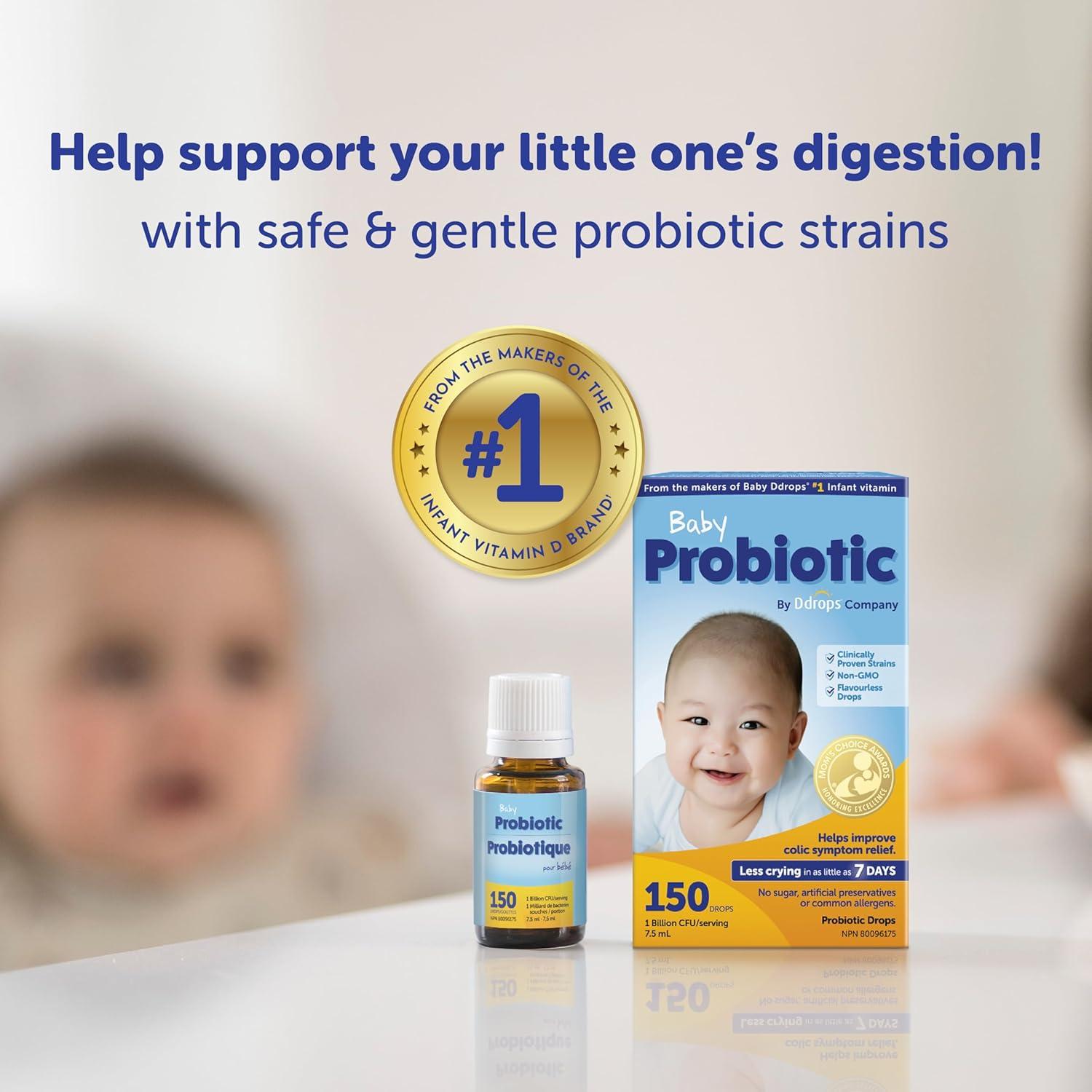 Baby Ddrops Probiotic 150 Drops - Colic Symptom Relief for Newborns and ...