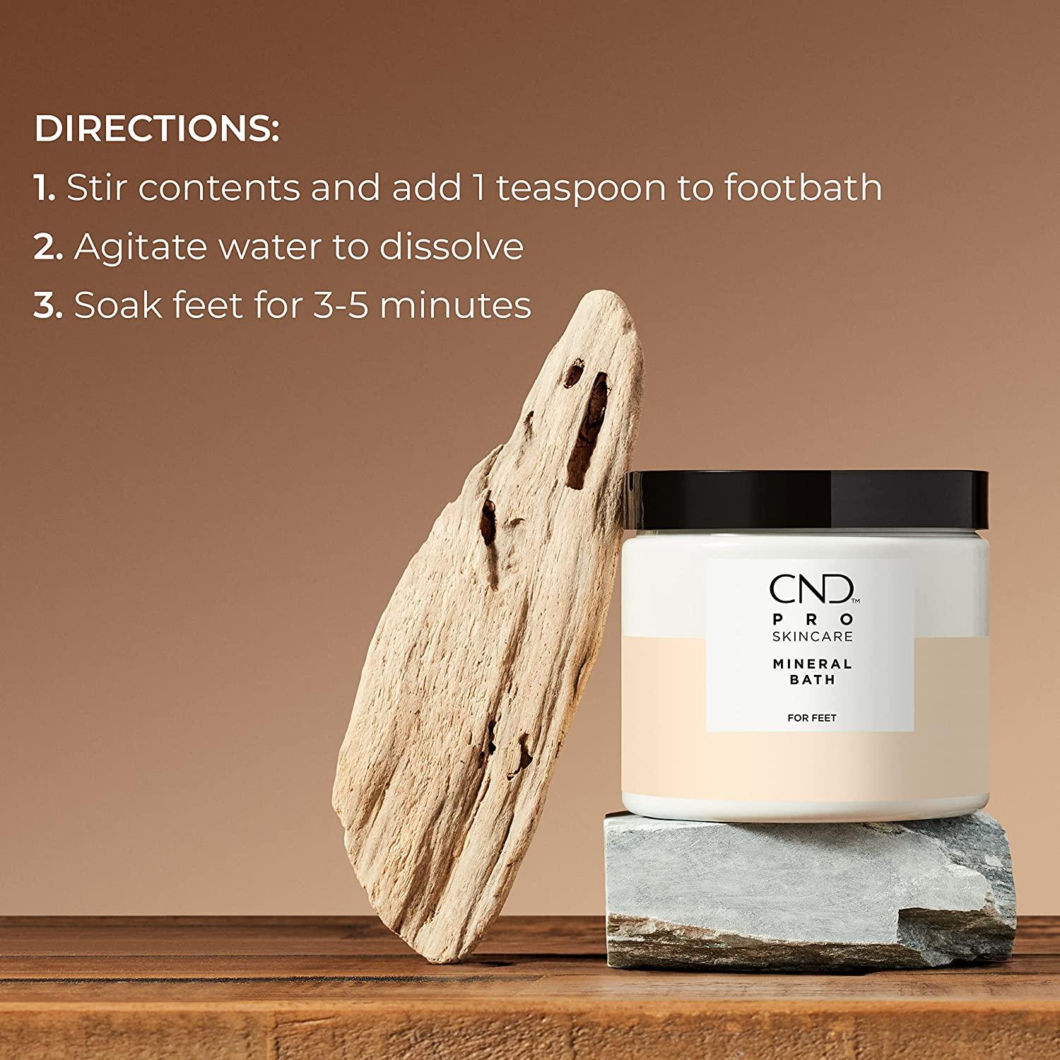 CND Pro Skincare: Mineral Bath, Exfoliating Sea Salt Scrub, Callus ...