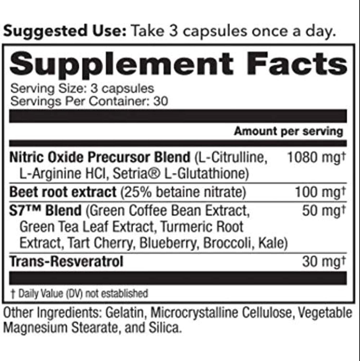 Nitric Oxide Blood Flow-7 Supplement with L Arginine & L Citrulline ...