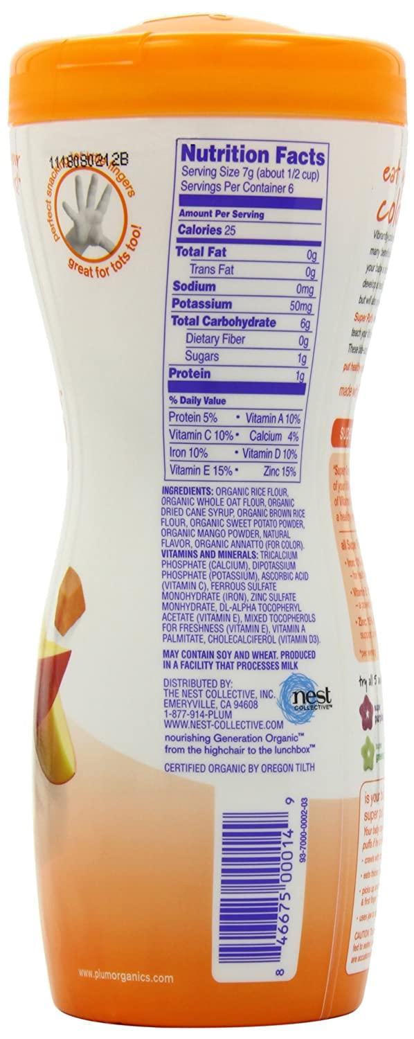 Plum Organics Super Puffs Organic Veggie Fruit & Grain Puffs Mango ...