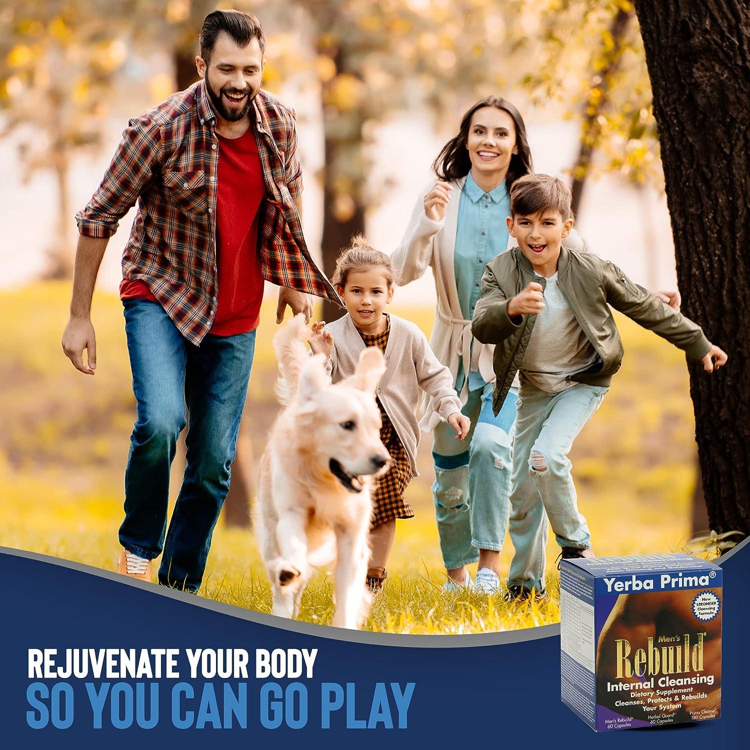 Yerba Prima Cleanse Men Rebuild Kit - 30-Day Internal Cleansing ...
