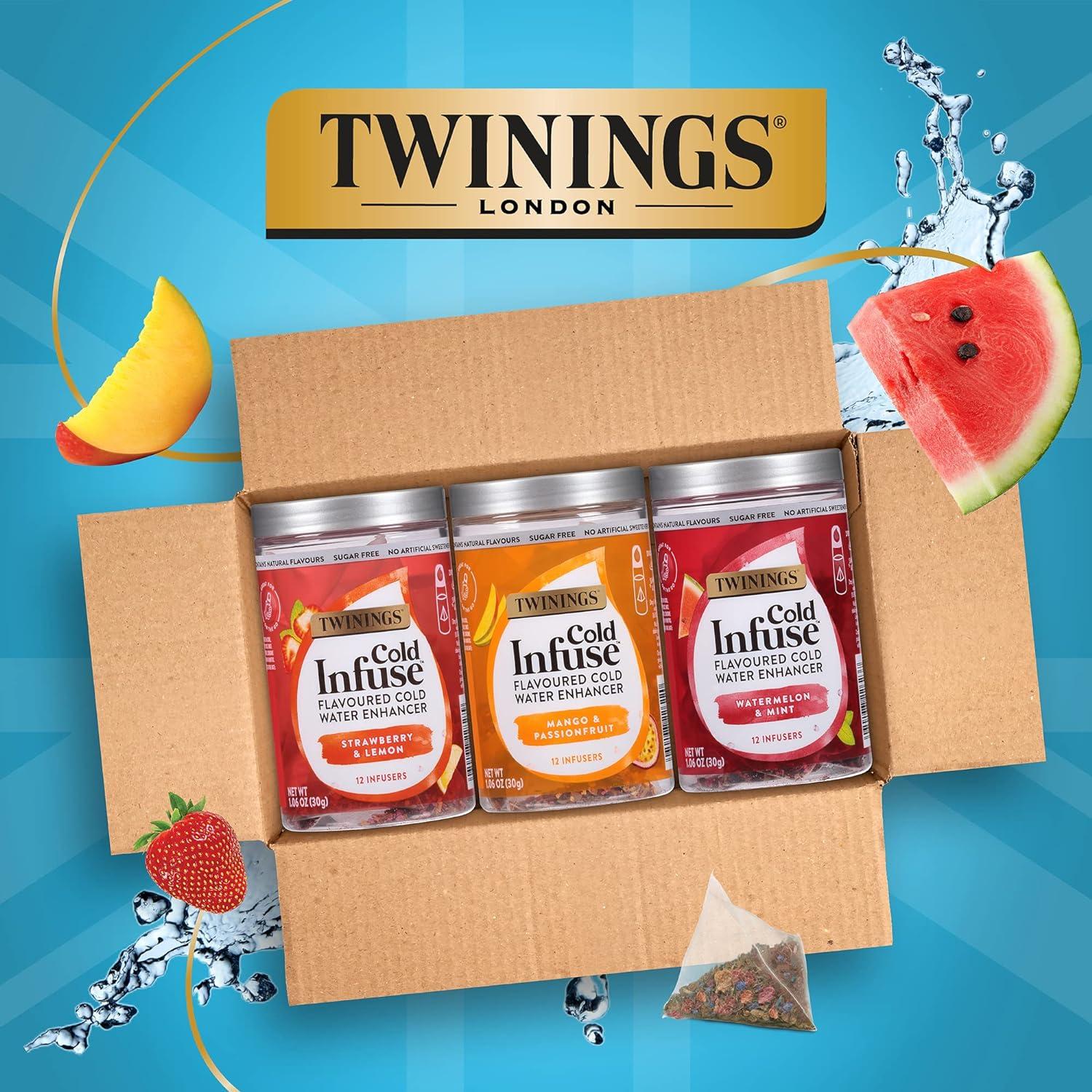 Twinings Cold Infuse Water Enhancer Tea Sampler - 12 Count Variety Pack ...