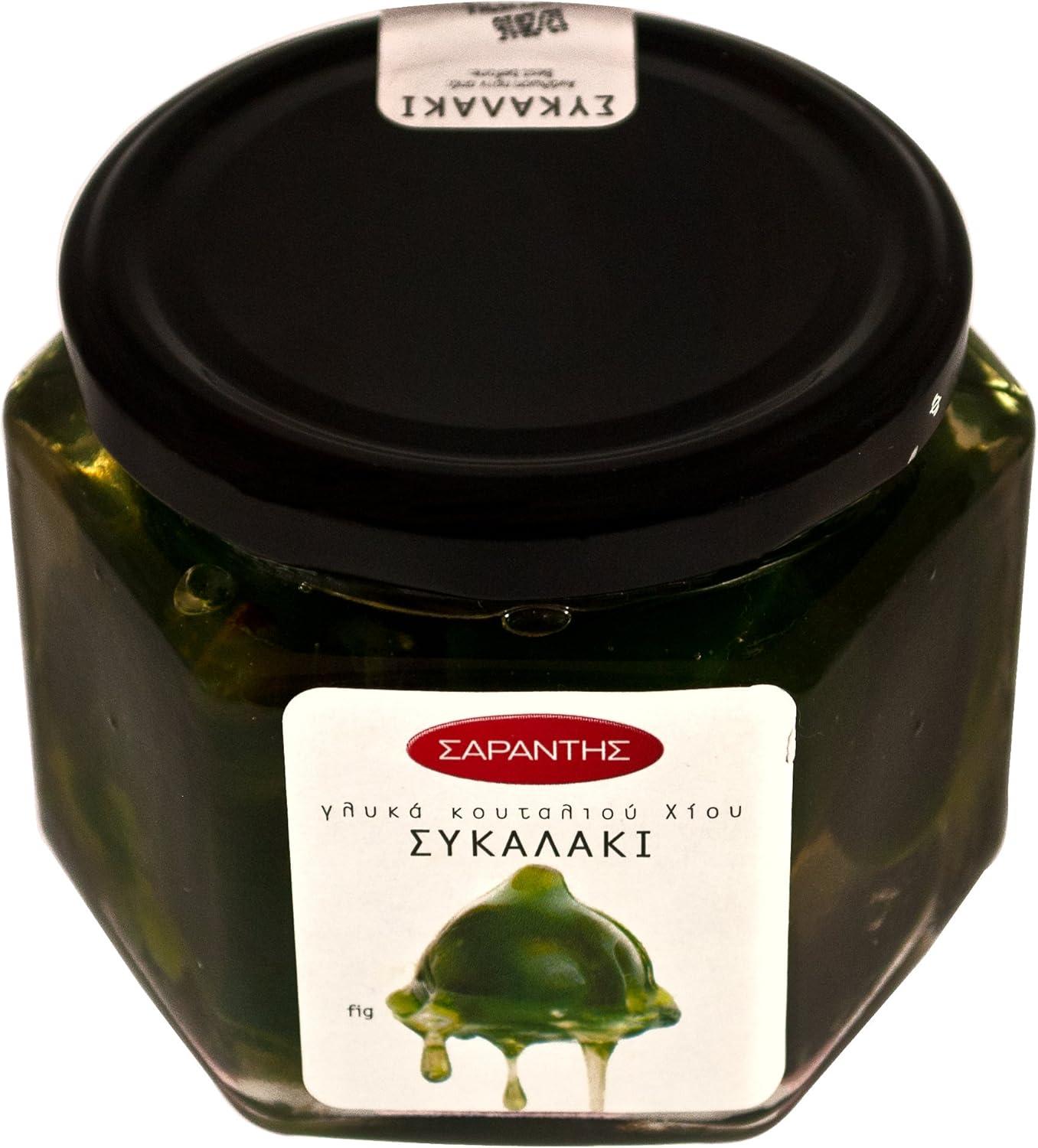 Greek Sweet Fruit Preserve in Syrup Fig Net Weight 2 x 453 Gram Glass ...