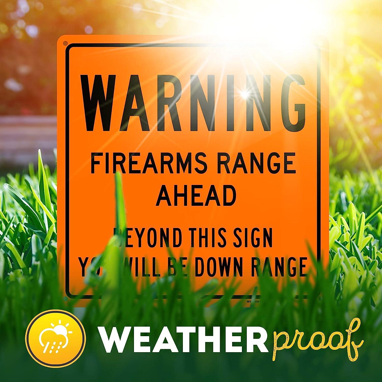 Firearm Shooting Range Sign 12x12 - Fade-Resistant Aluminum - Indoor ...