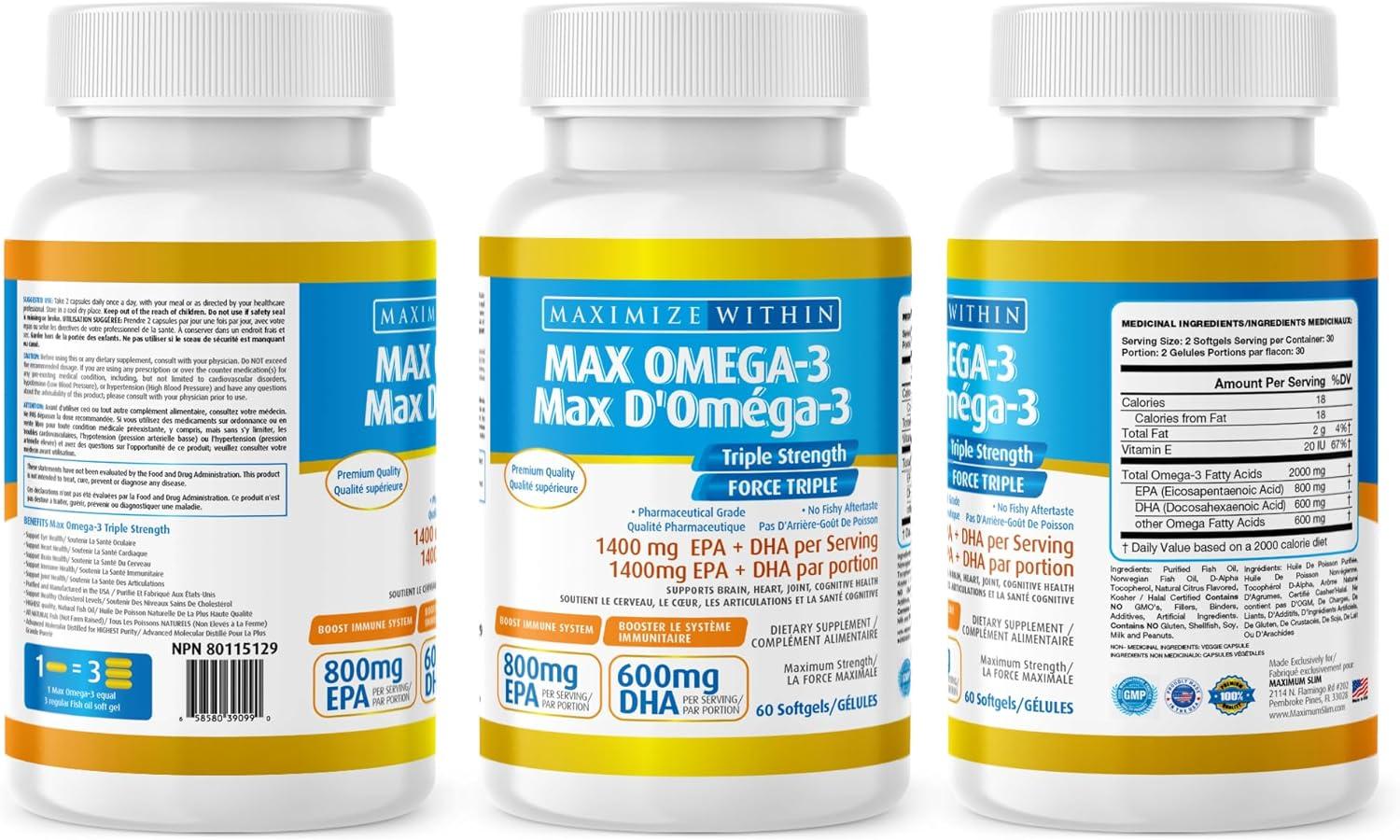 Maximize Within Max Omega 3 Triple Strength 60 softgel | Buy Now with ...