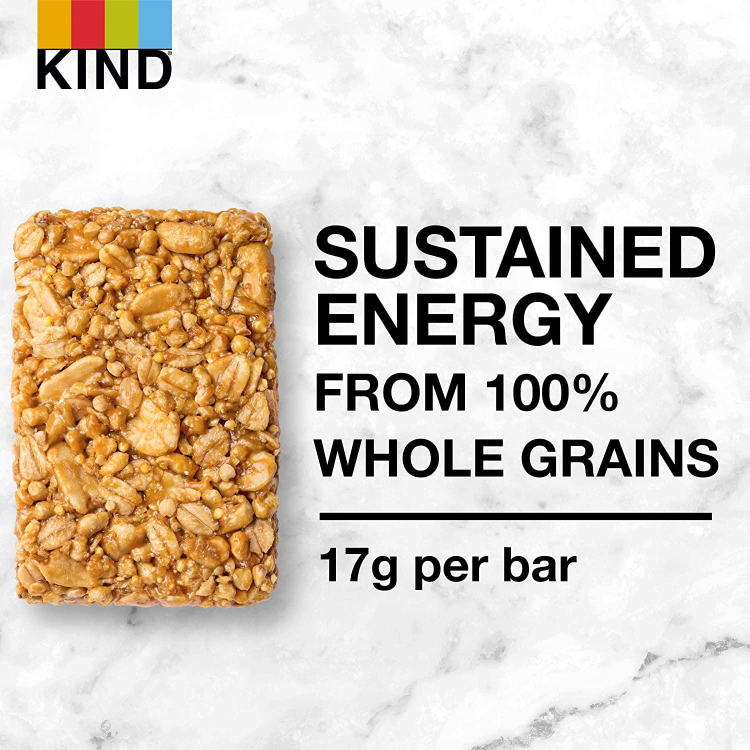 KIND Energy Bars Peanut Butter 2.1oz 30 Count - Gluten Free, 100% Whole ...