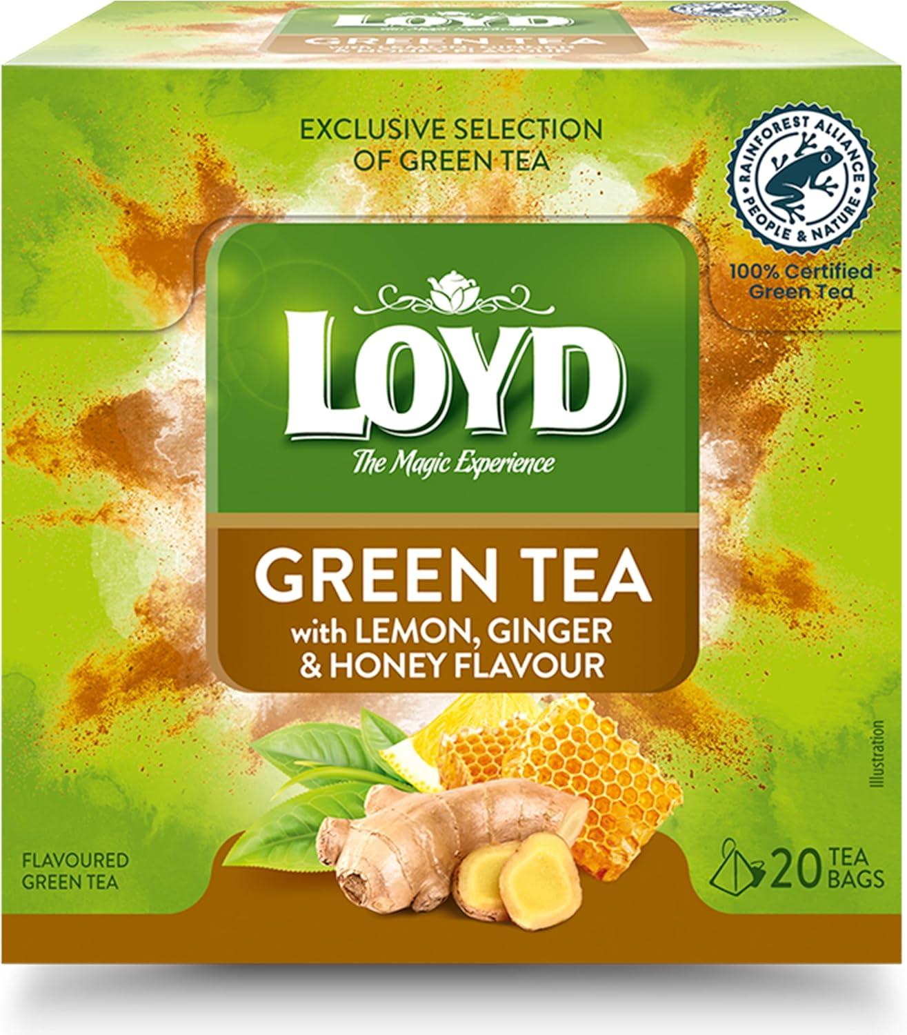 LOYD Tea - Green tea with lemon Honey & Ginger (6 Pack ) | Buy Now with ...
