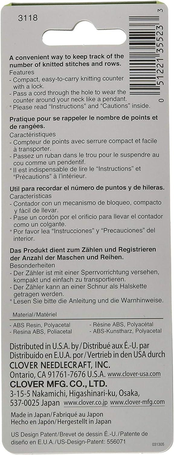 Clover Mini Kacha-Kacha Green Knitting Stitch Counter - 1 x 1 | Buy Now ...