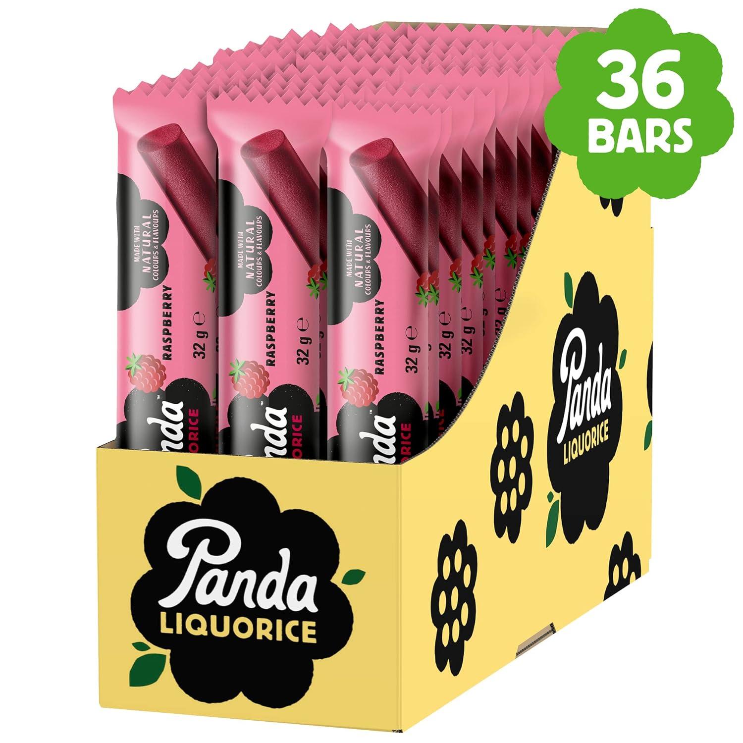 Panda Natural Raspberry Licorice Bar | Vegan Fat-Free | 32g x 36 Bars ...
