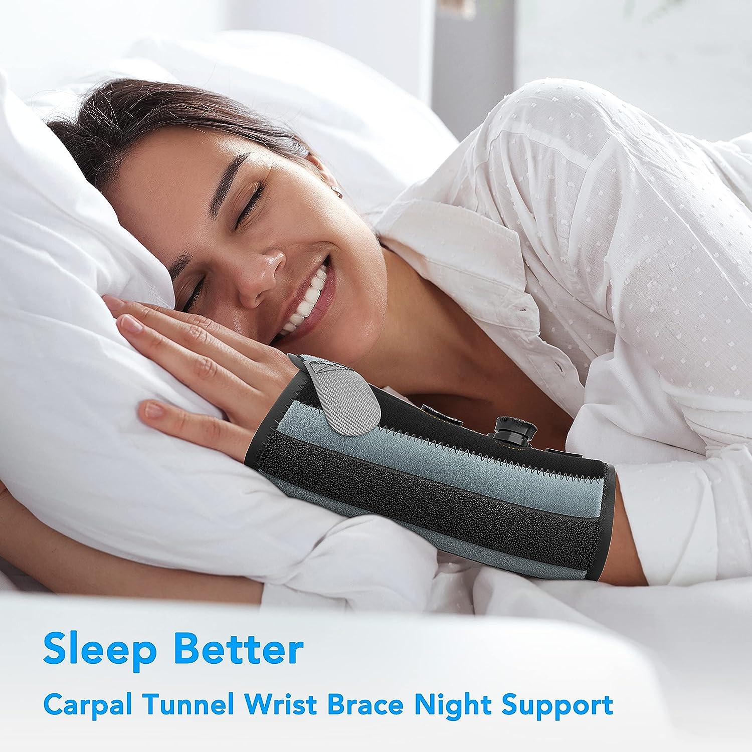 Opove Wrist Support Brace for Carpal Tunnel | Night Sleep Hand Brace with Splints | Adjustable ...