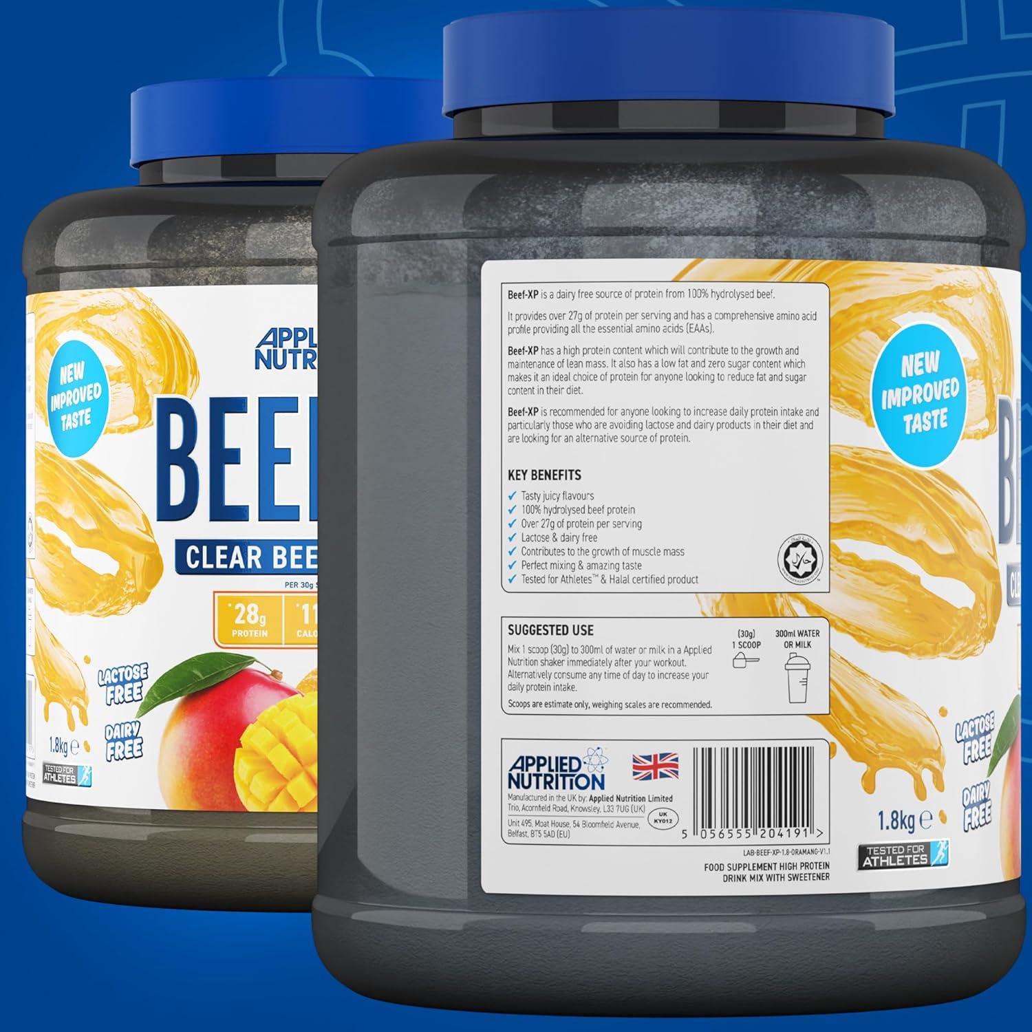 Applied Nutrition Beef XP - Clear Hydrolysed Beef Protein Isolate 1.8kg ...