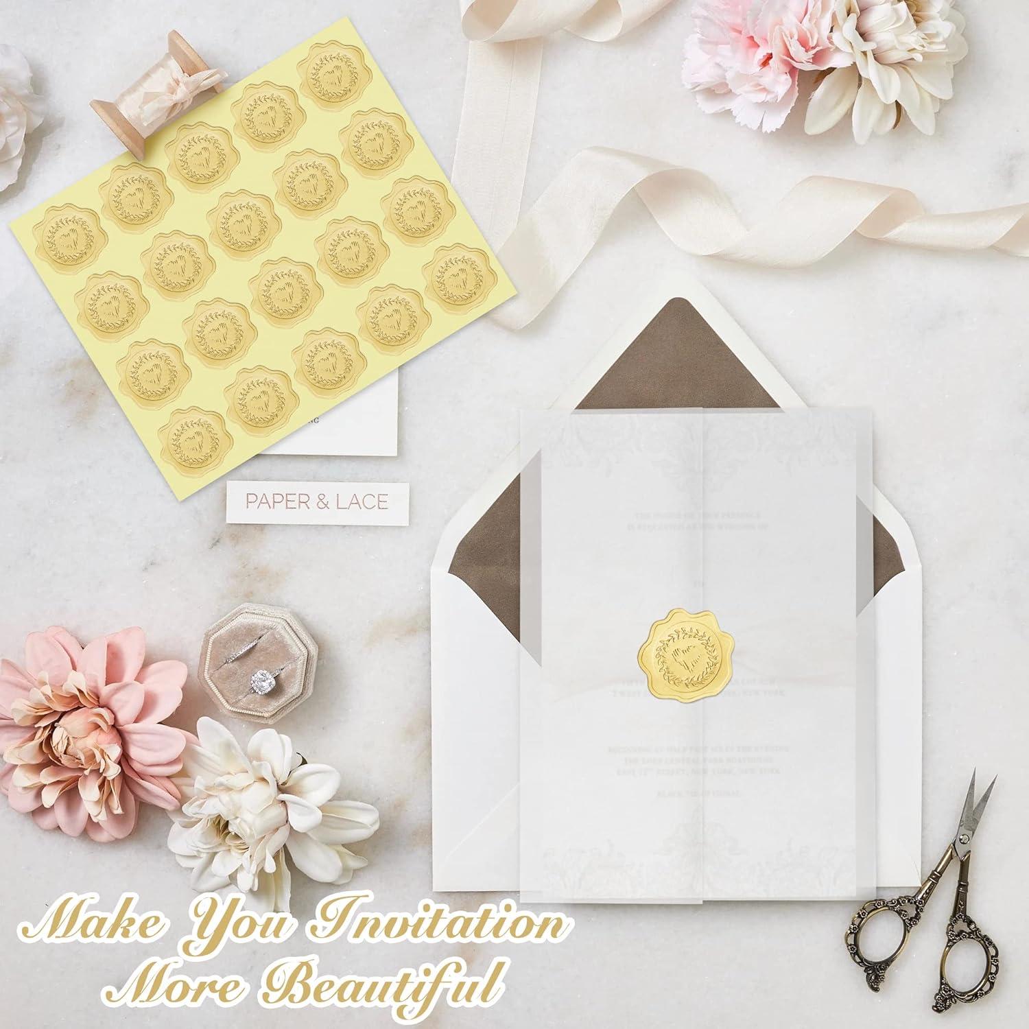 100 Pack Pre-Folded Vellum Jackets for 5x7 Invitations - Transparent ...