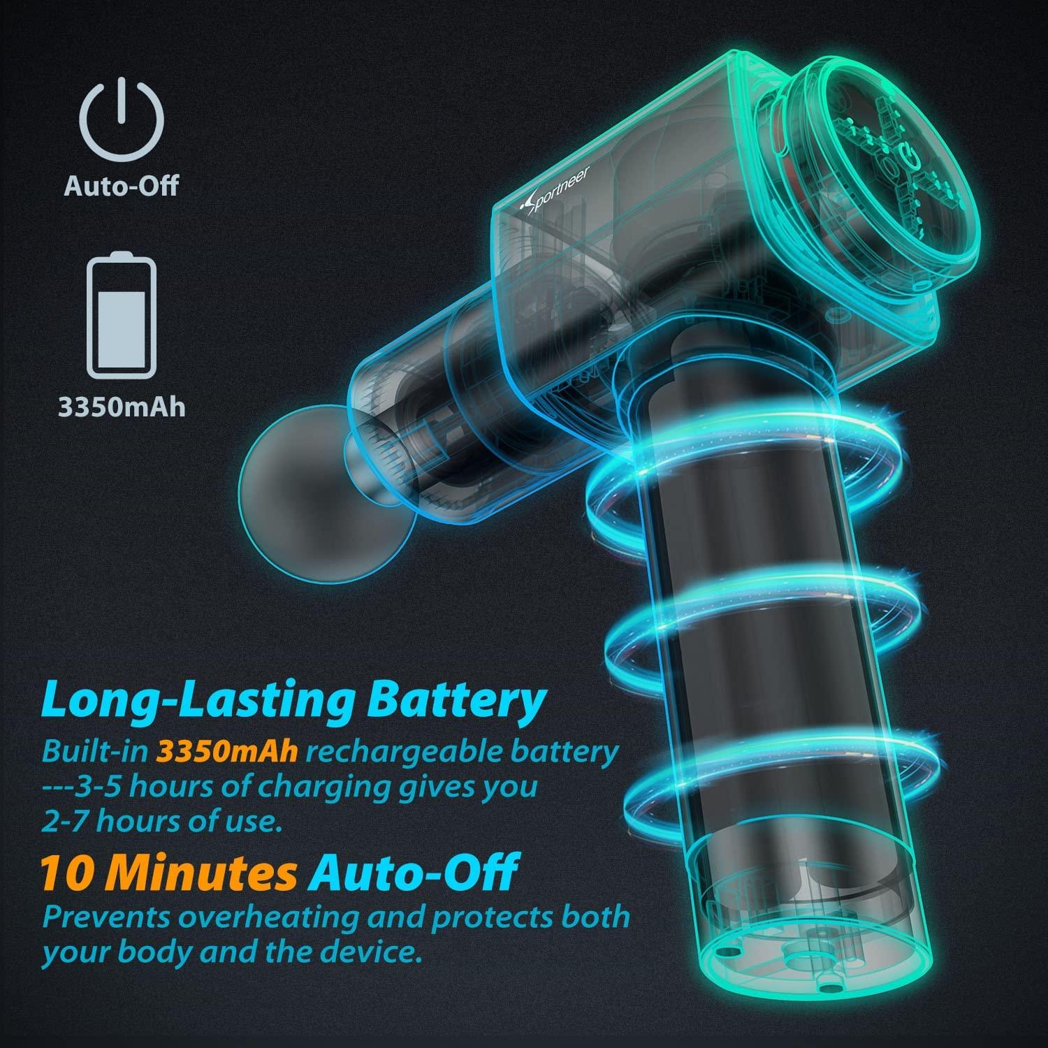 Sportneer Deep Tissue Percussion Muscle Massager Gun for Pain Relief ...