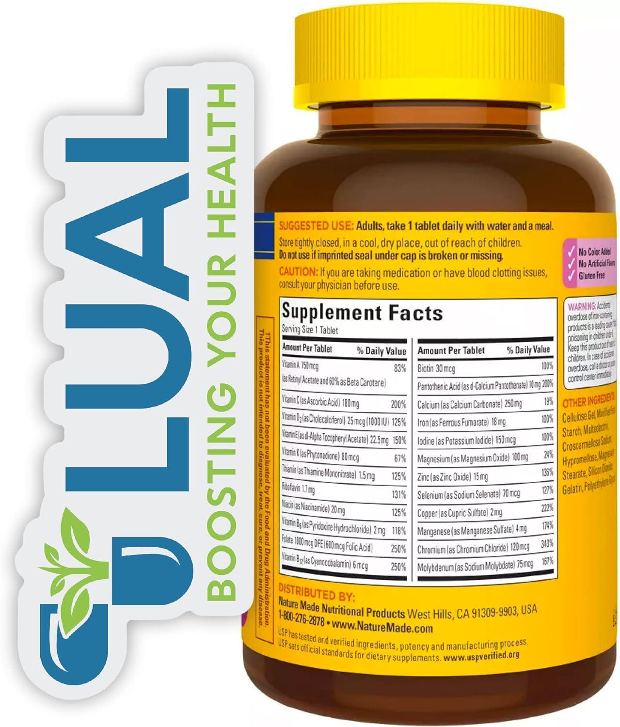Nature Made Women's Multivitamin with Iron & Calcium - 120 Tablets ...