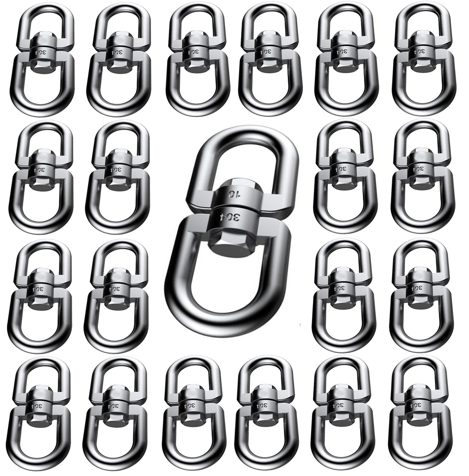 20 Pcs M5 Double Ended Swivel Eye Hook 304 Stainless Steel Eye to Eye ...