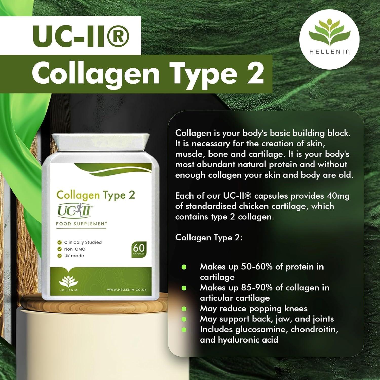 UC-II Collagen Type 2-40mg - 60 Capsules for Joint Support | Made in the UK | Buy Now with ...