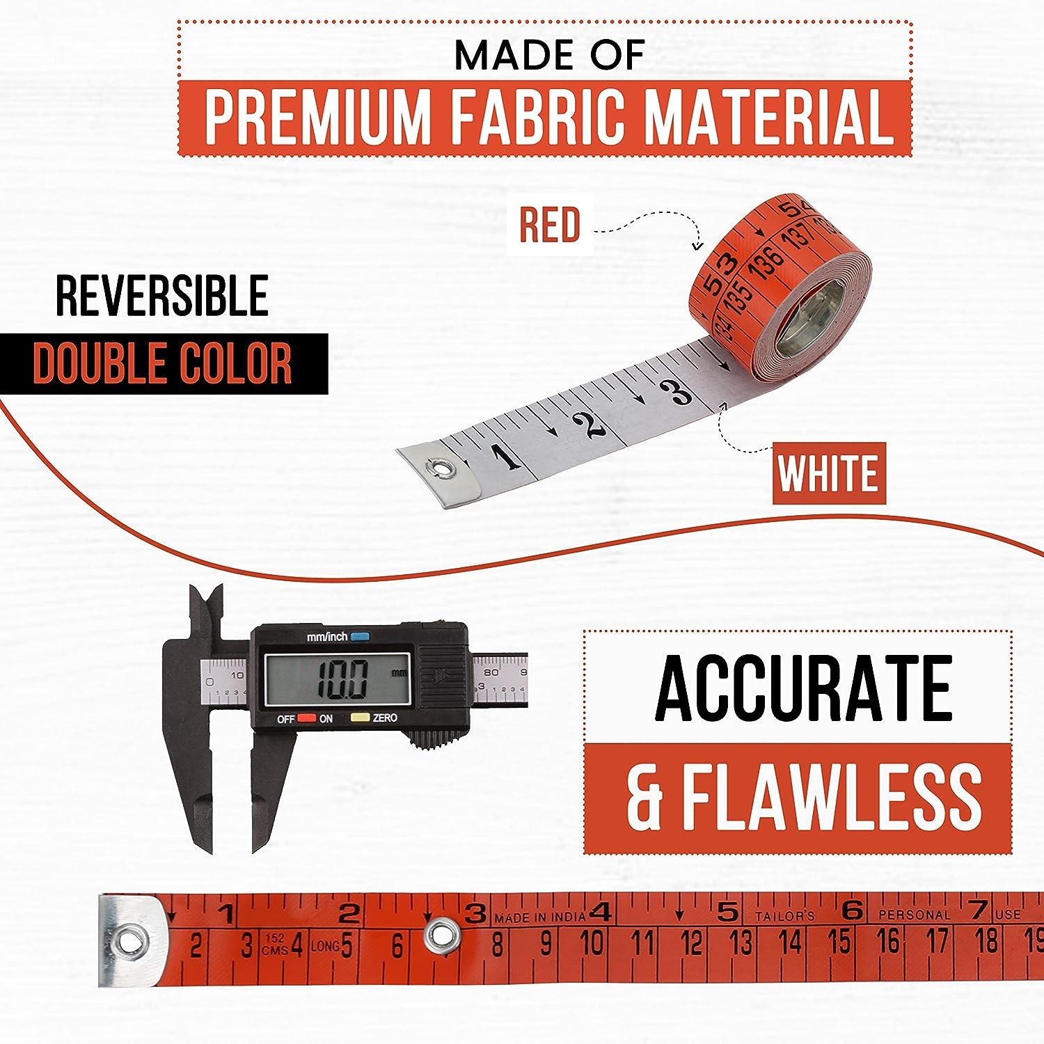 Raajsee Fabric Tape Measure Body Measuring Tape Soft Fabric Measuring ...