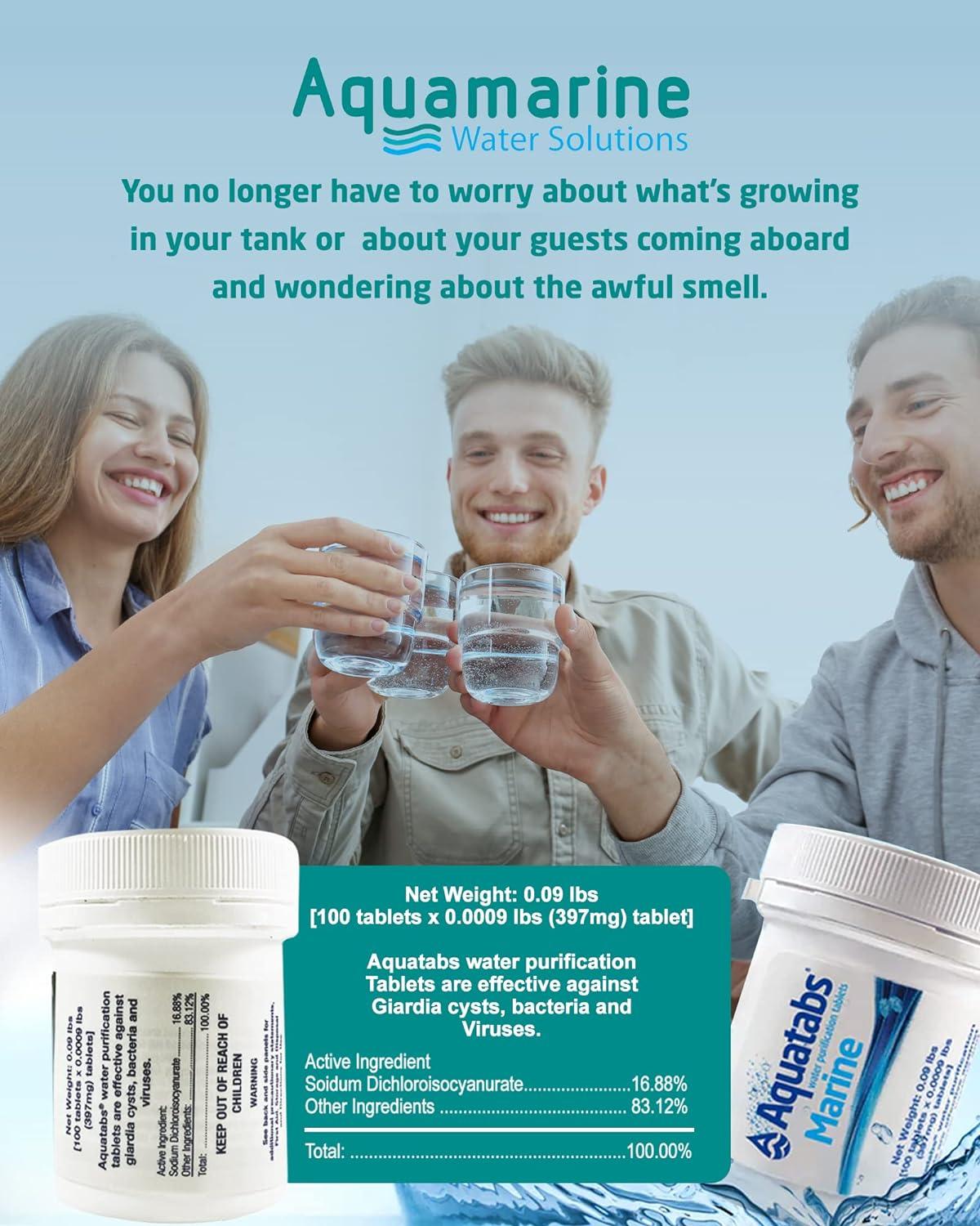 Aquatabs Marine Water Purification Tablets for Drinking - 397mg 100 ...