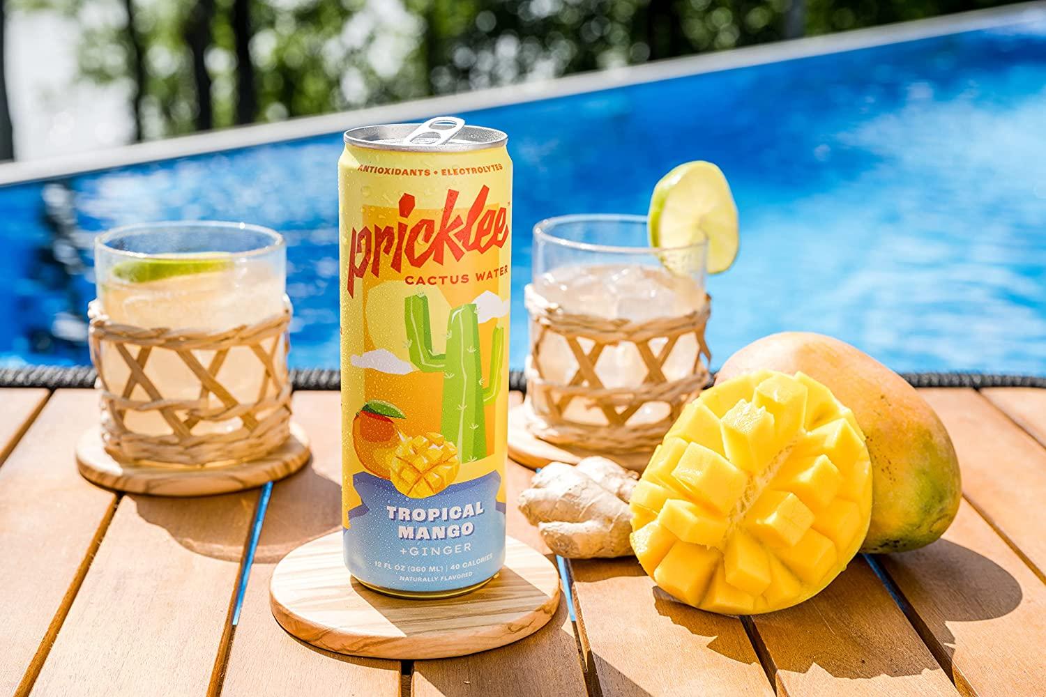 Pricklee Mango Ginger Cactus Water - Low-Calorie Hydration with ...