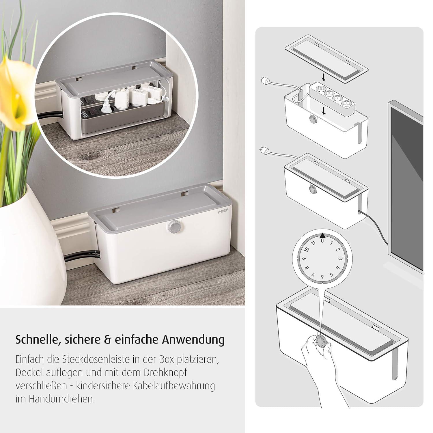 Reer 78020 CableGuard - Child-Safe Cable Management Box for Cables ...