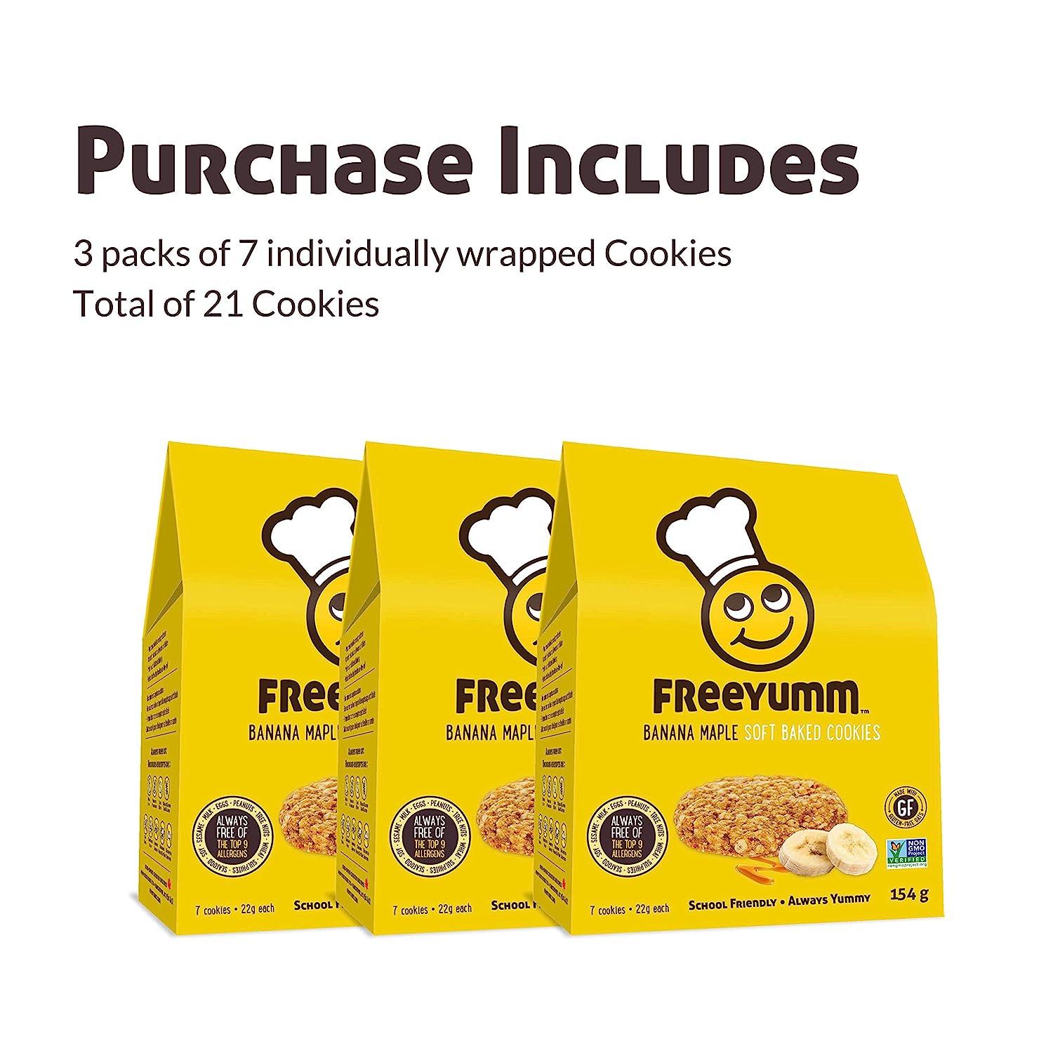 FreeYumm Banana Maple Soft Baked Cookies - Plant Based & Allergy ...