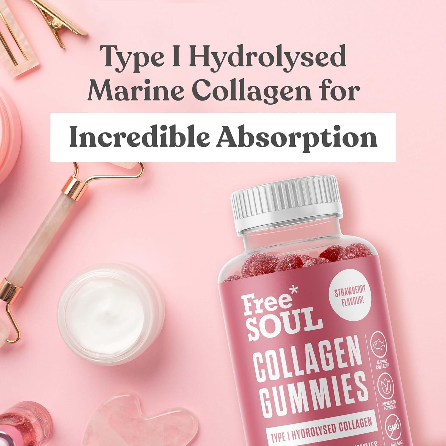 High Strength Marine Collagen Gummies | Type 1 Hydrolysed Peptides | Triple Strength Formula ...