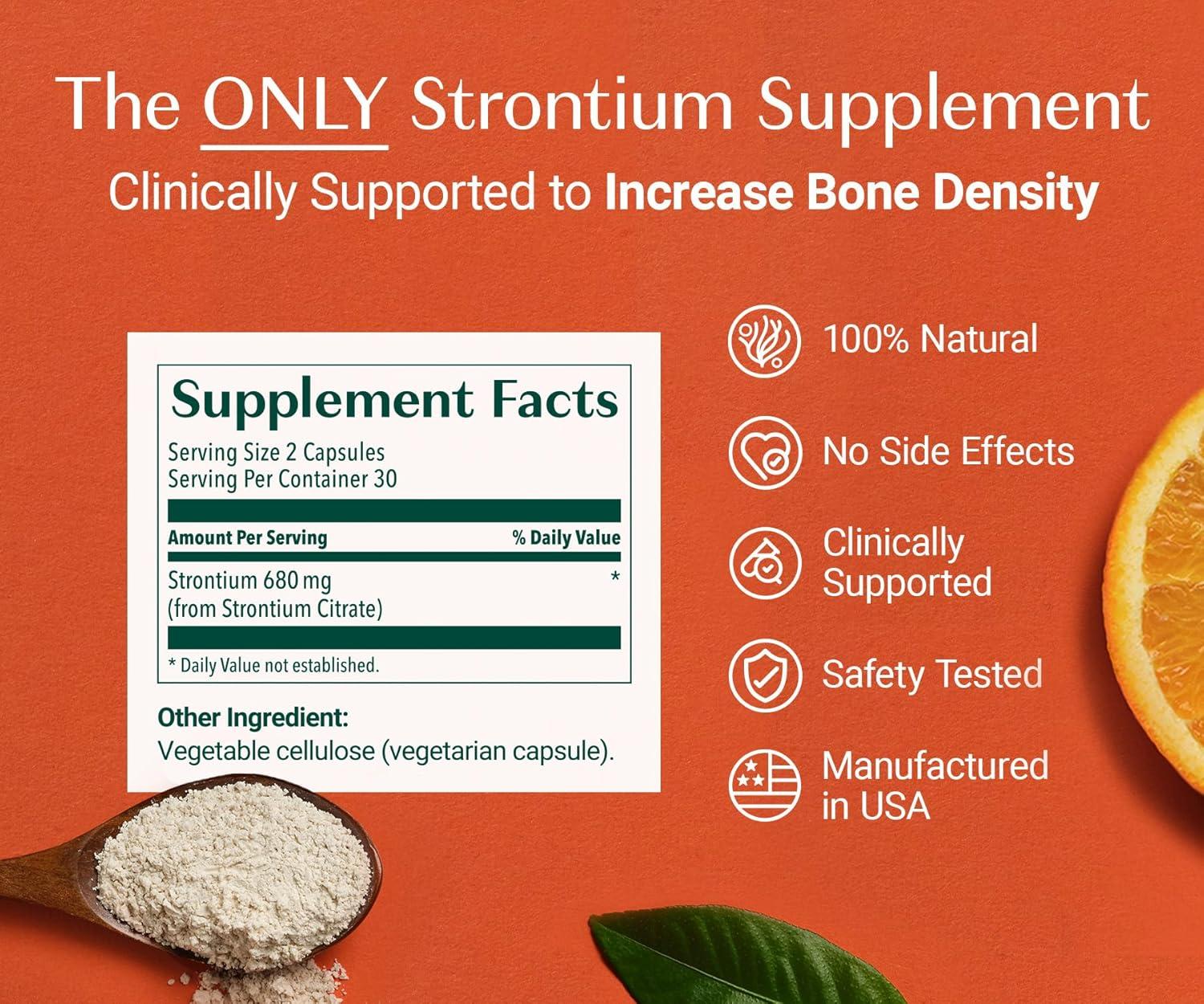 AlgaeCal Strontium Boost: Natural Trace Mineral Supplement for Bone ...
