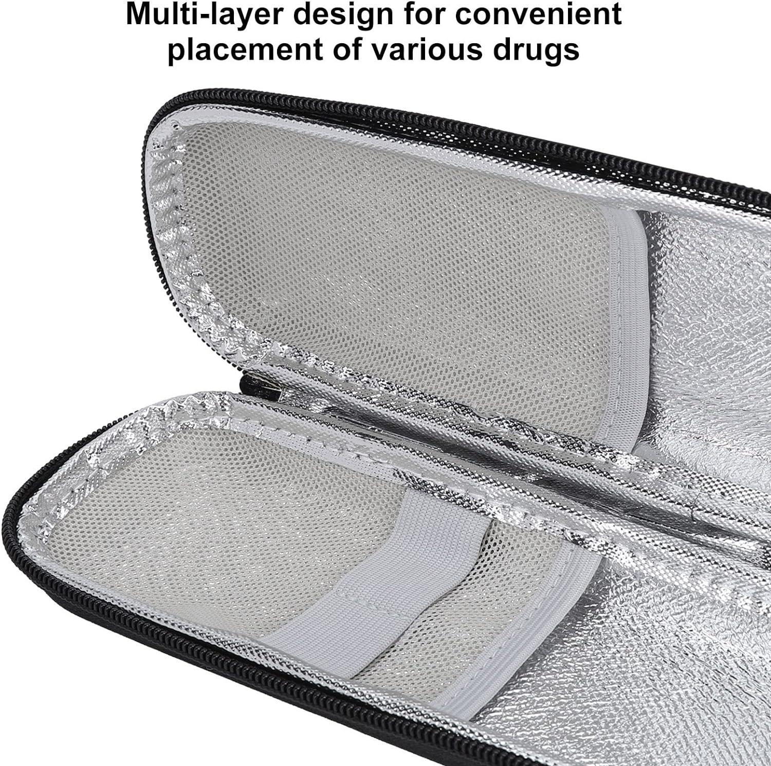Portable Insulin Cooler Case - Multi-Layer Travel Carrying Case for ...