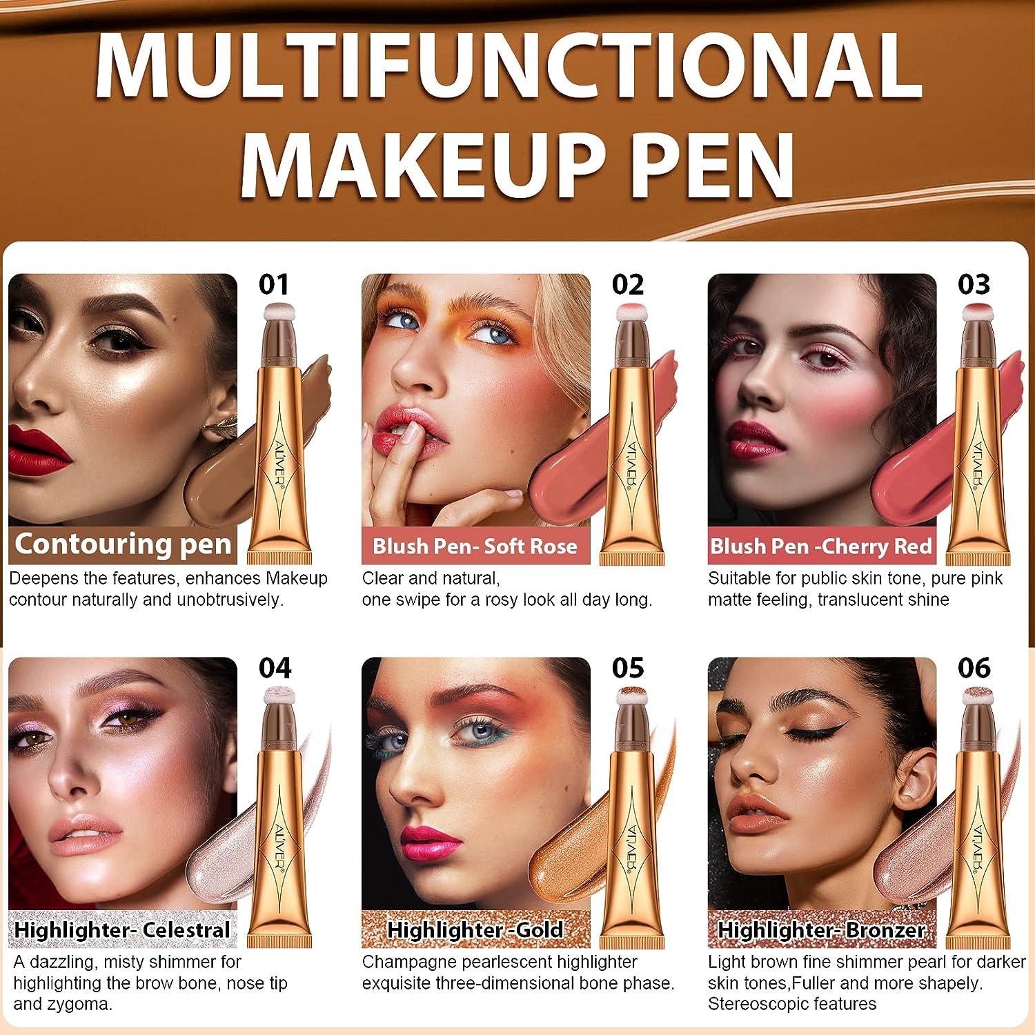 Contour Beauty Wand - Liquid Face Concealer with Cushion Applicator for ...