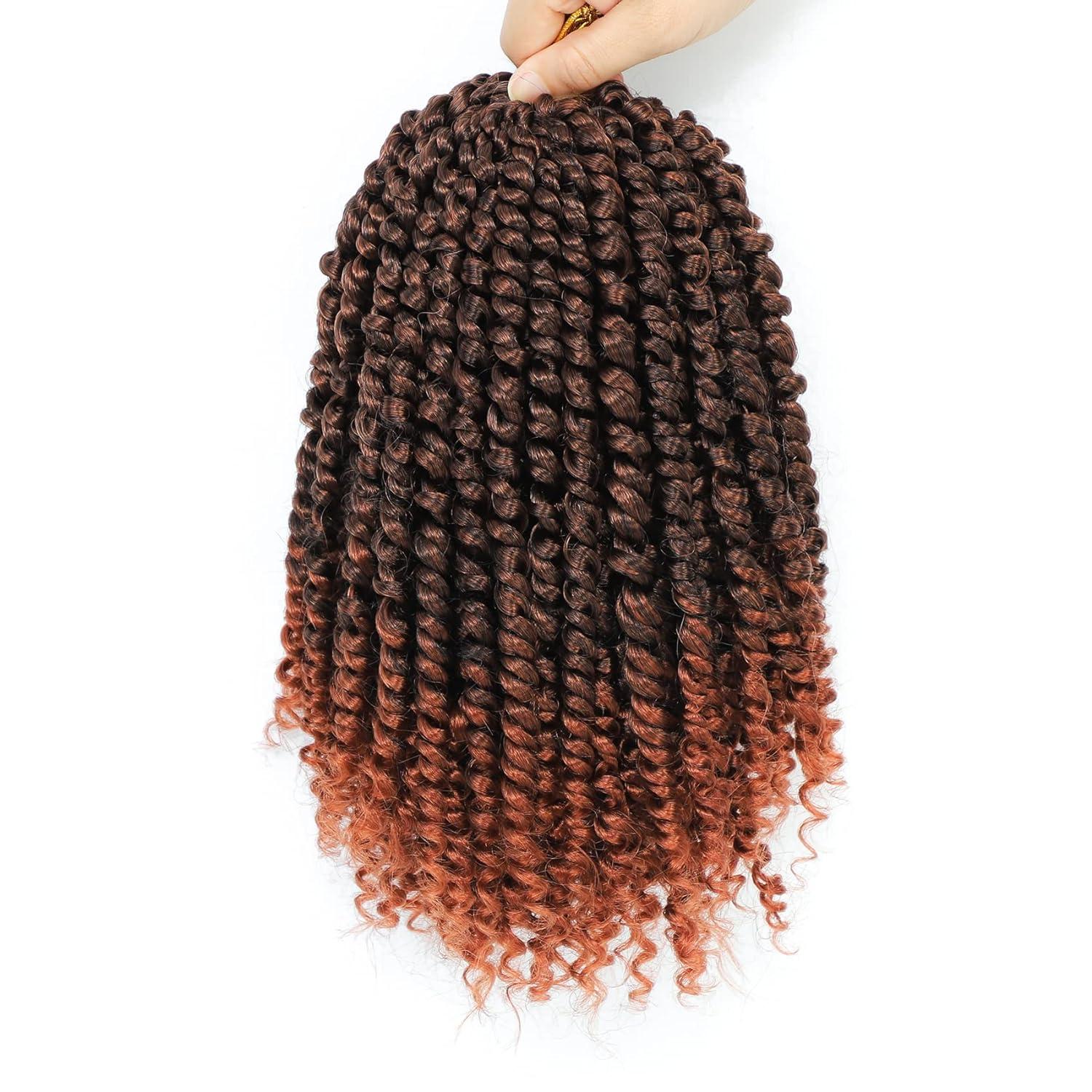 10 Inch Pre-Looped Passion Twist Hair Extensions for Black Women - 8 ...